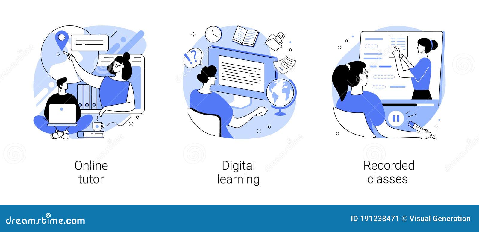 Personal Learning Abstract Concept Vector Illustrations. Stock Vector ...