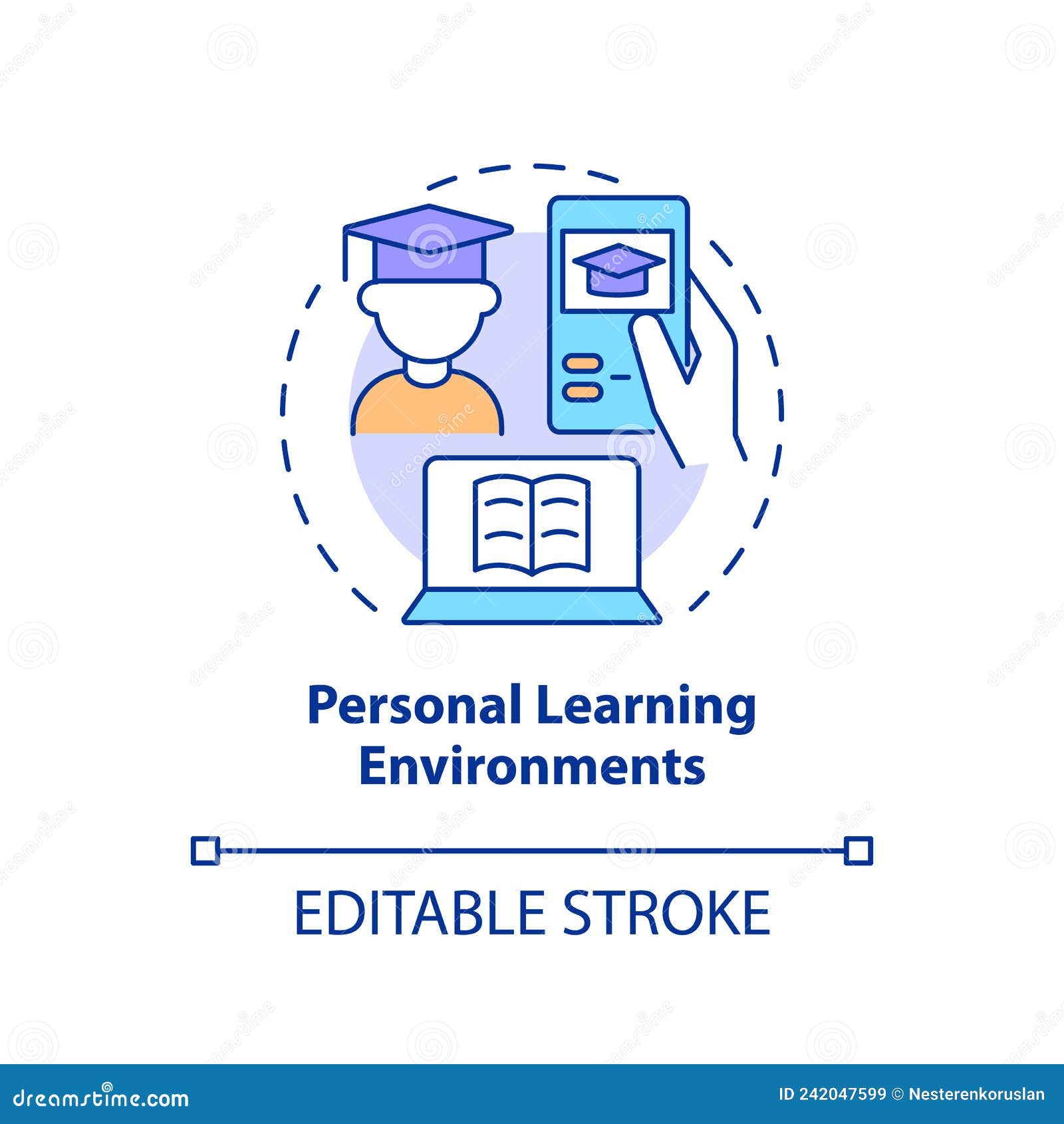 Personal Learning Environments Concept Icon Stock Vector - Illustration ...