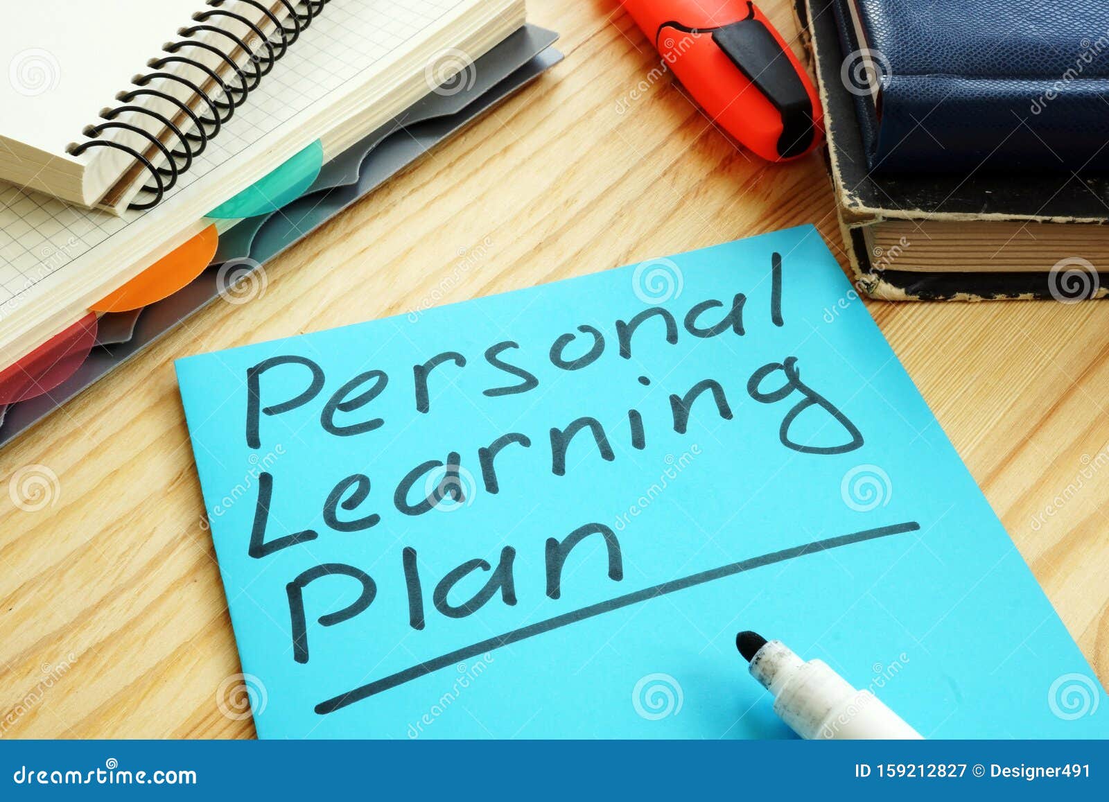 Personal Learning Plan Sign with Notepads Stock Image - Image of ...