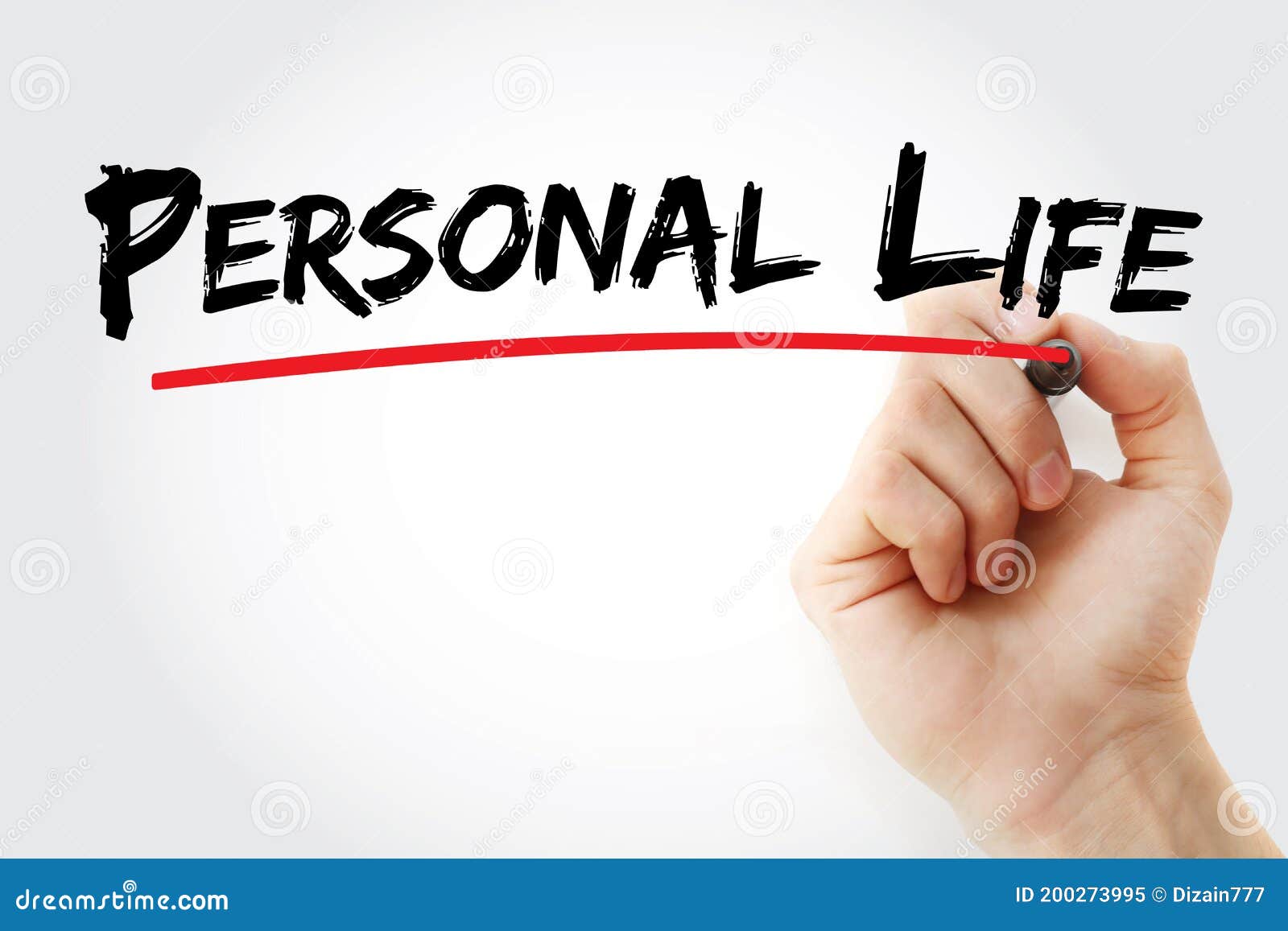 Personal Life Text with Marker Stock Image - Image of dress, life ...
