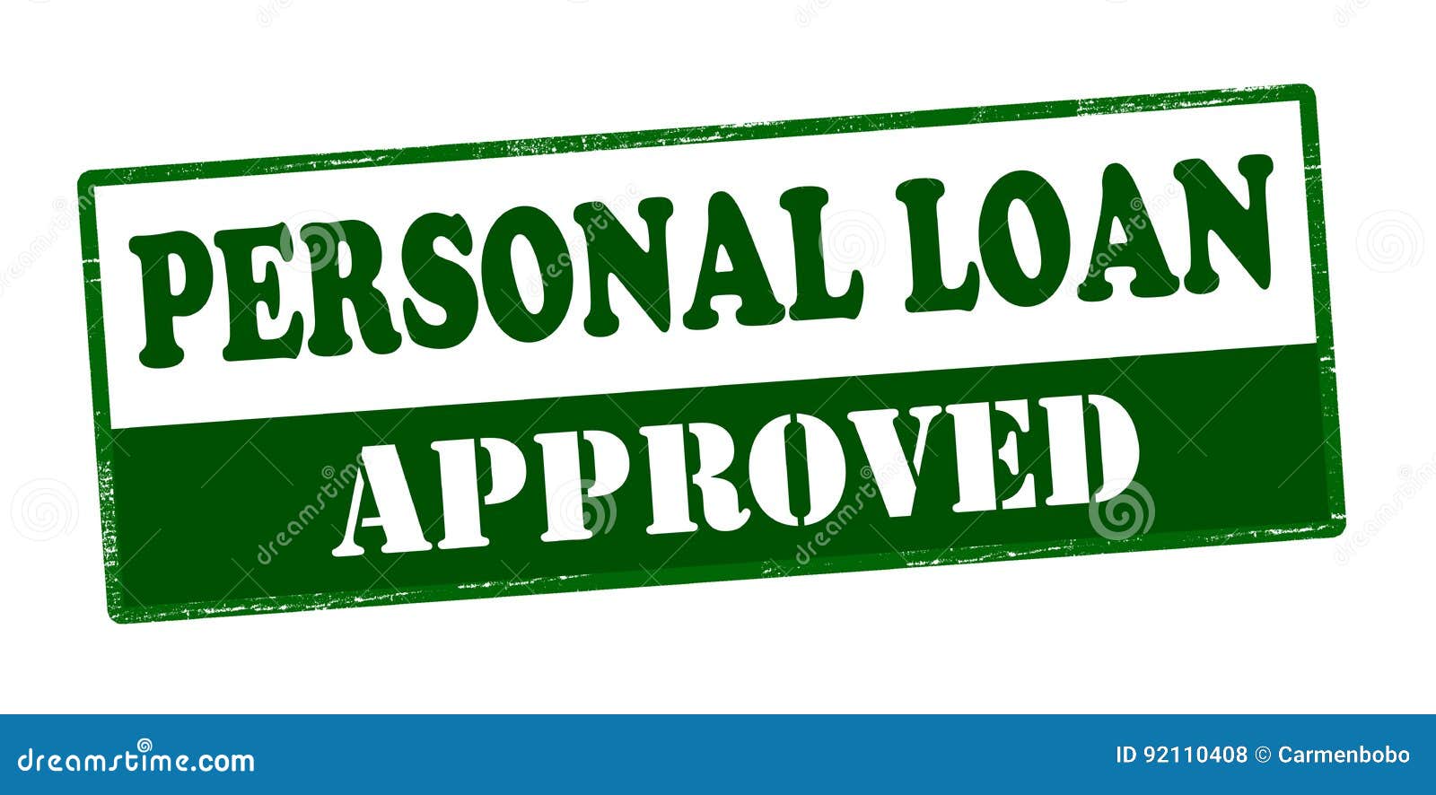 Personal loan approved stock illustration. Illustration of green - 92110408