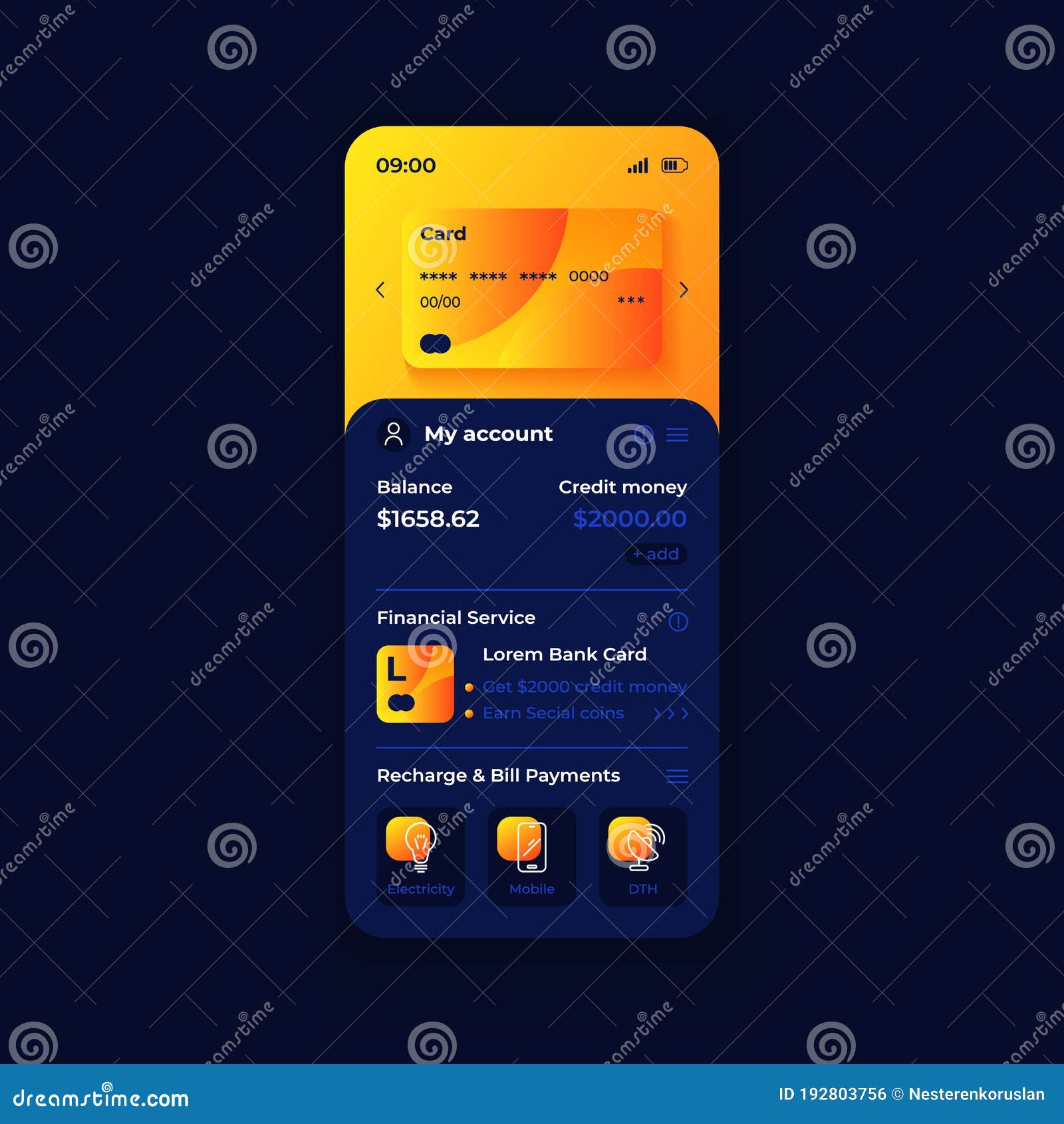 Personal Loans App Smartphone Interface Vector Template Stock Vector ...