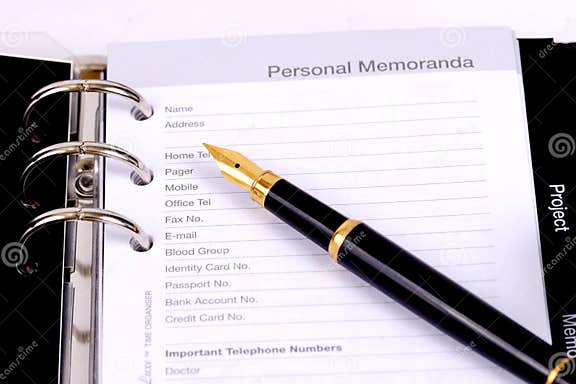 Personal memoranda stock image. Image of memoranda, record - 30497515