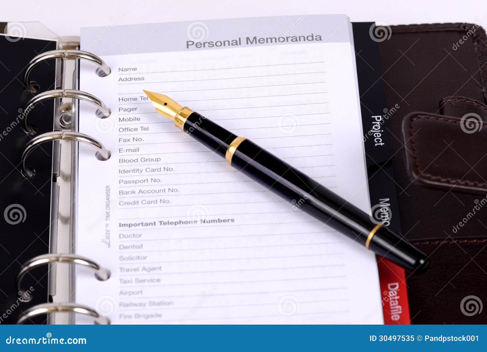 Personal memoranda stock image. Image of personal, private - 30497535
