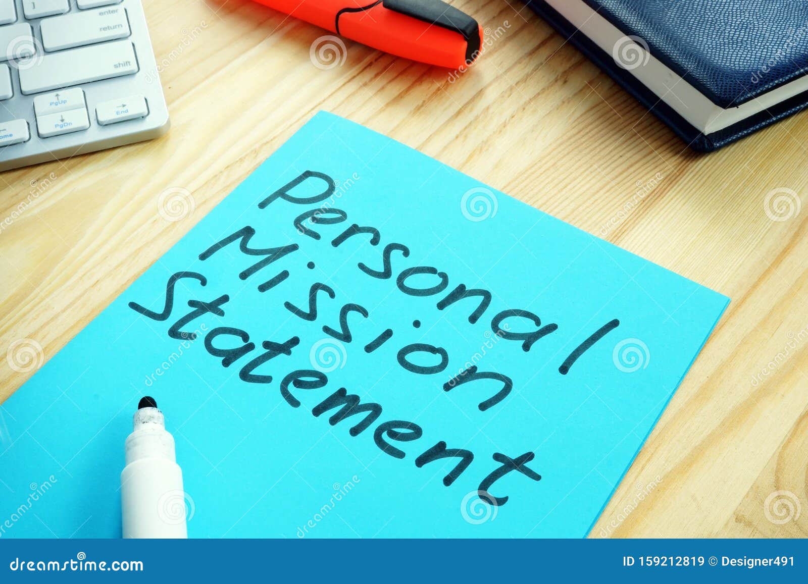 Personal Mission Statement Sign on the Wooden Surface Stock Image ...