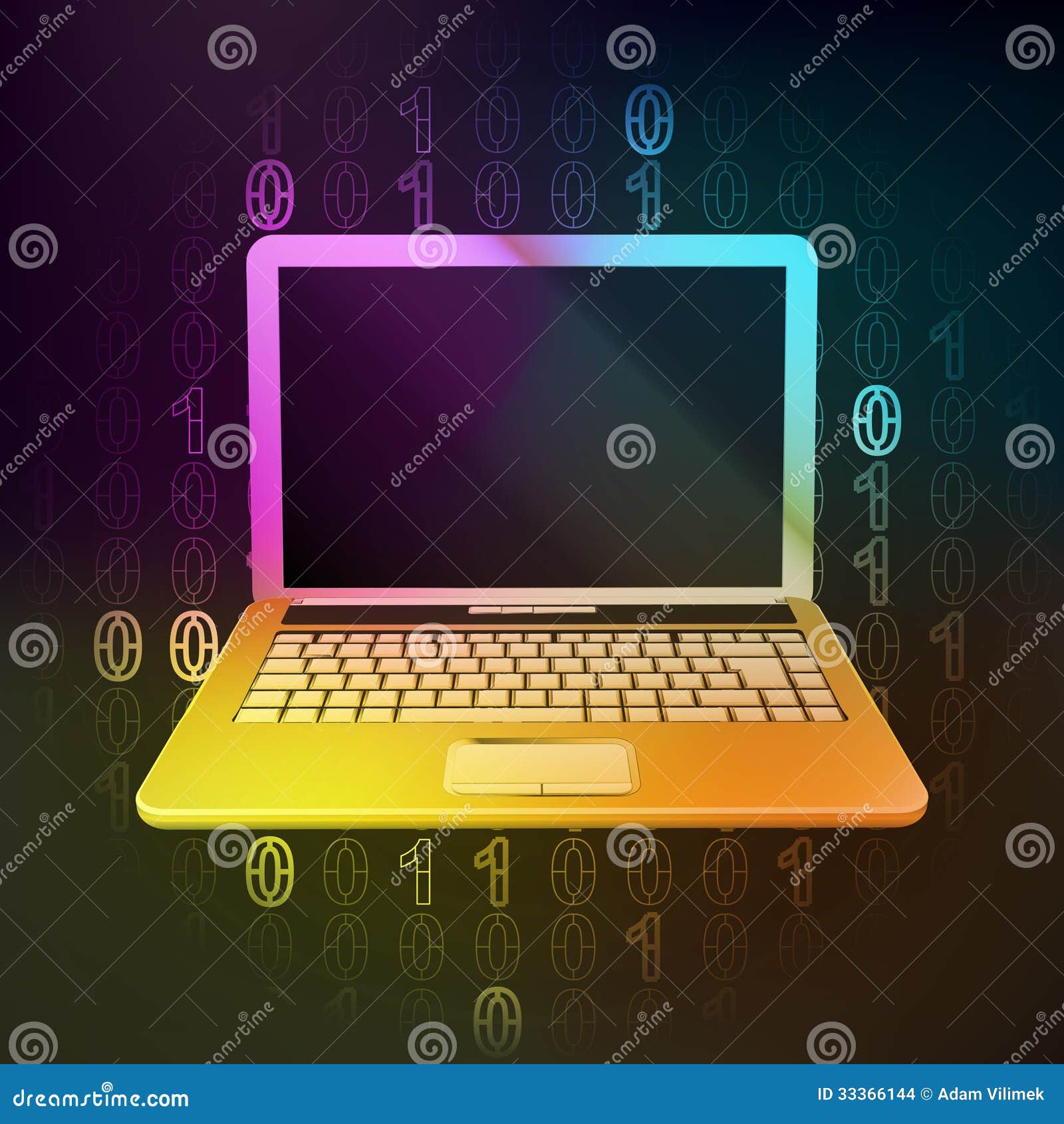 Personal Notebook in Binary Internet Modern Space Vector Stock Vector ...