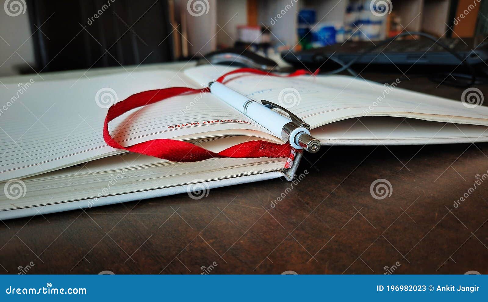 Personal Open Pages Diary and Pen on it Stock Image - Image of ...