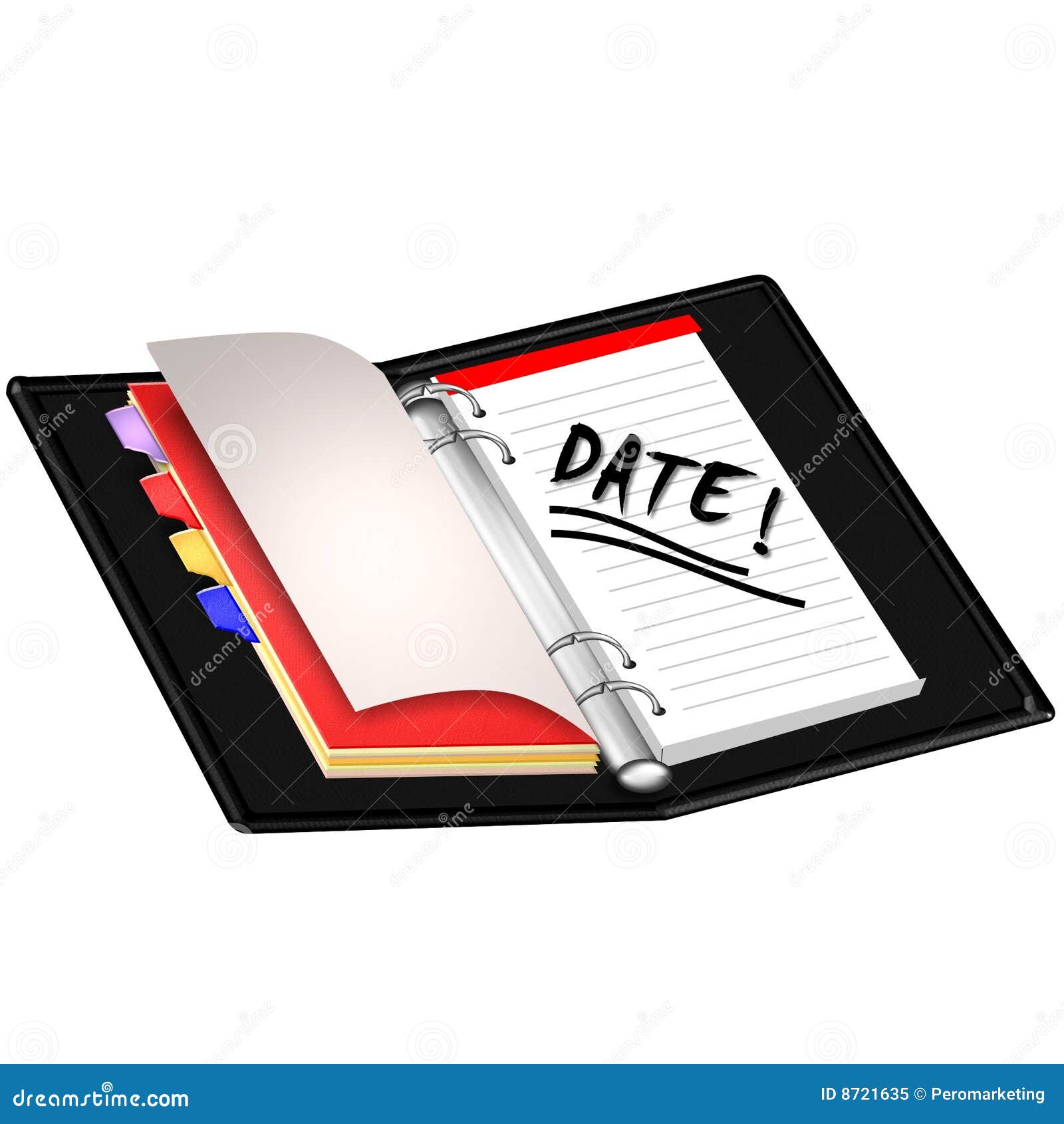 Personal organizer - date stock illustration. Illustration of diary ...