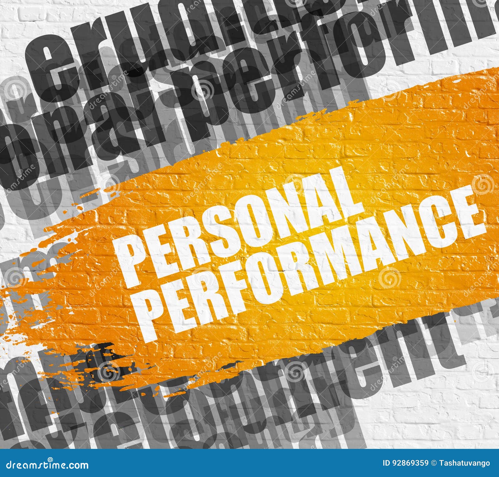 Personal Performance on White Wall. Stock Illustration - Illustration ...