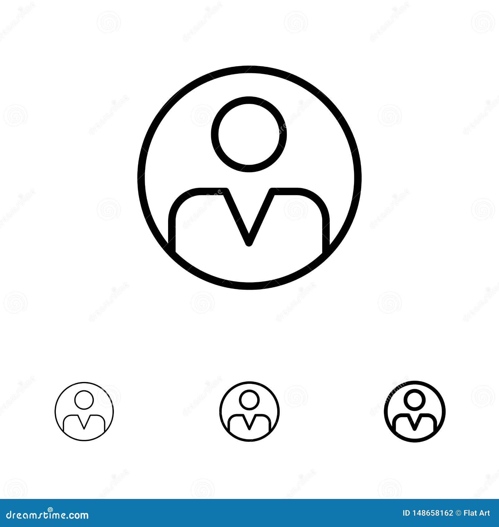 Personal, Personalization, Profile, User Bold and Thin Black Line Icon ...