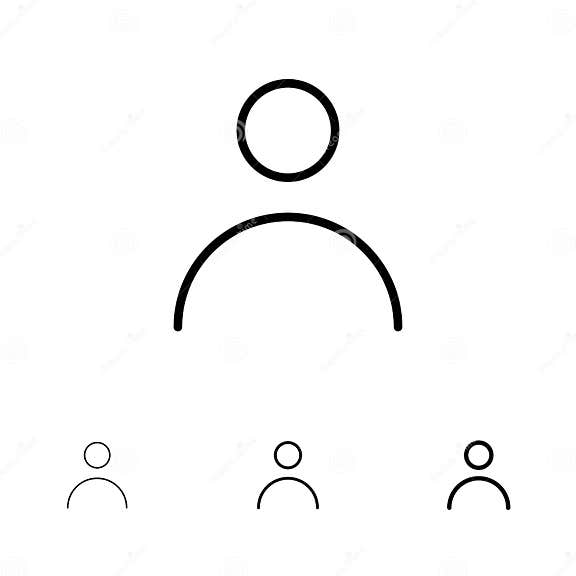 Personal, Personalization, Profile, User Bold and Thin Black Line Icon ...