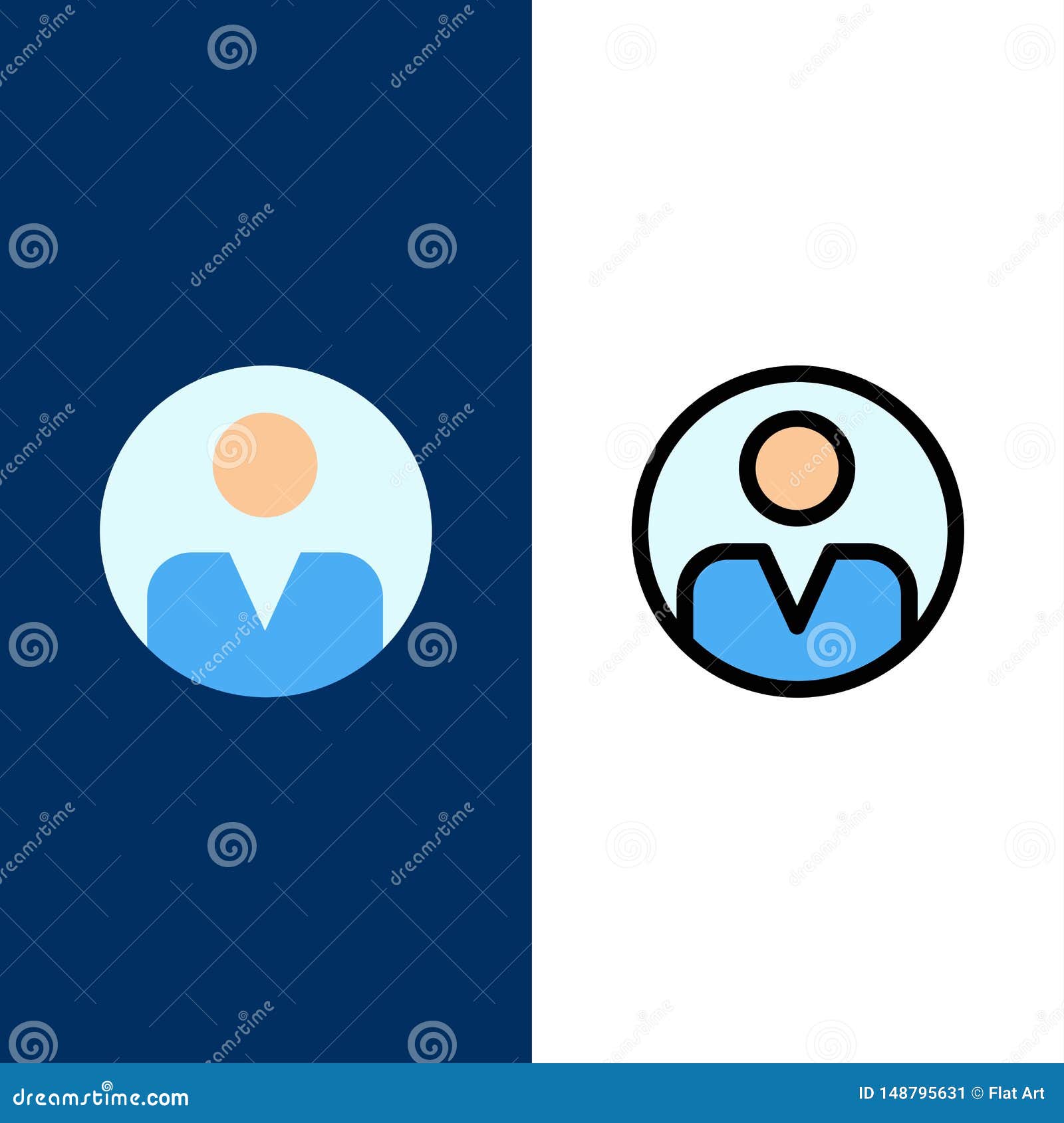 Personal, Personalization, Profile, User Icons. Flat and Line Filled ...