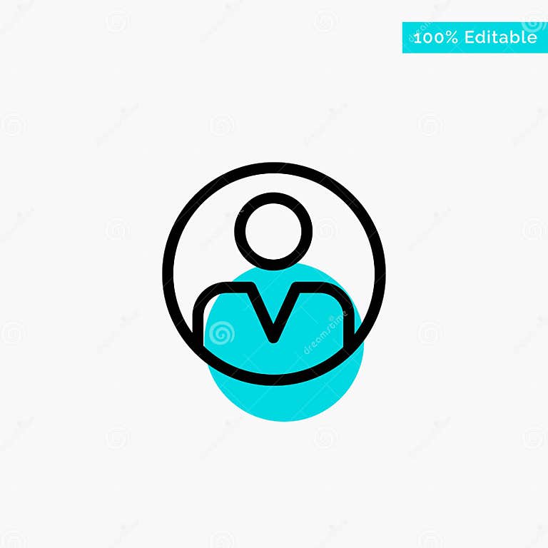 Personal, Personalization, Profile, User Turquoise Highlight Circle ...