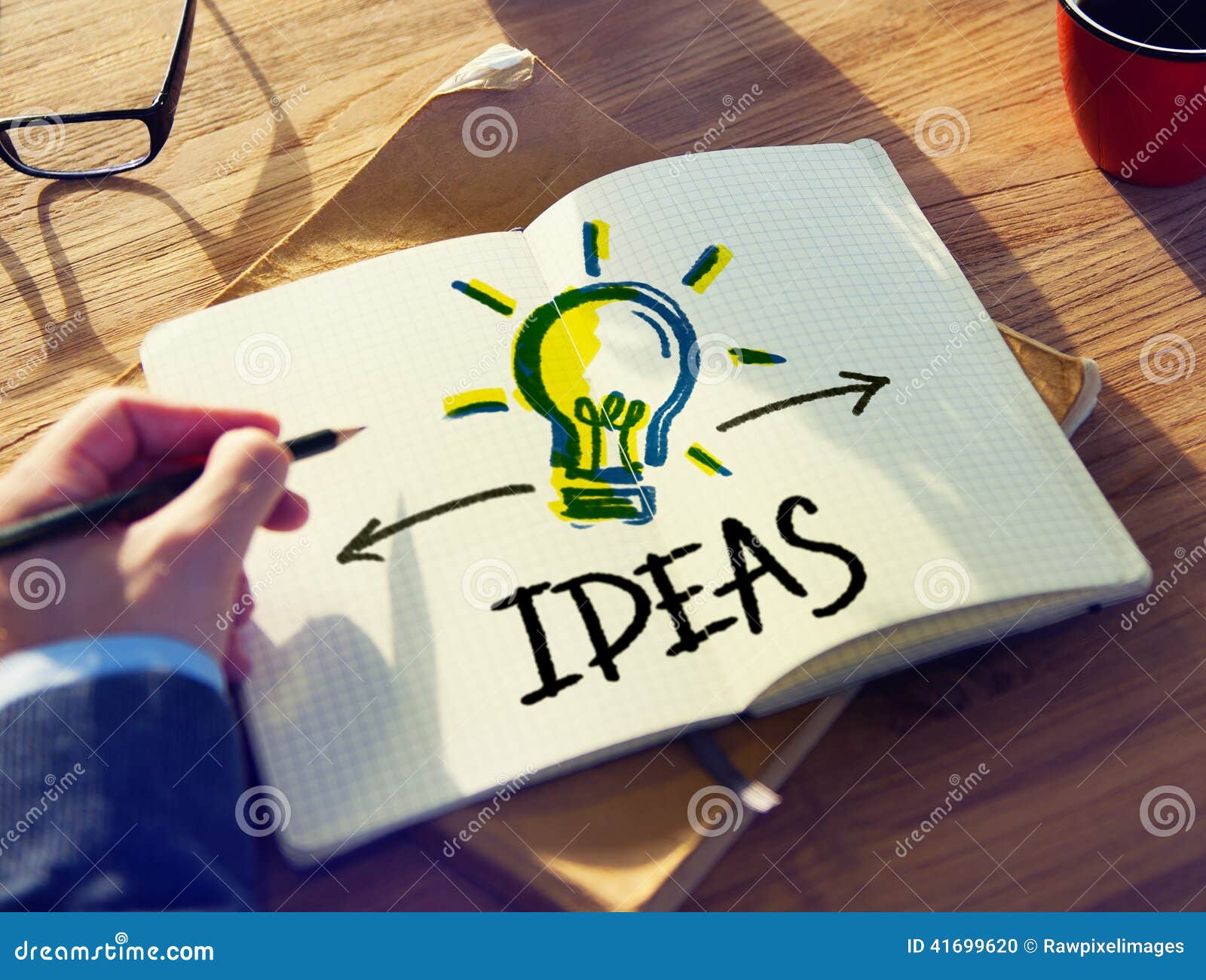 Personal Perspective of a Person Planning for Ideas Stock Photo - Image ...