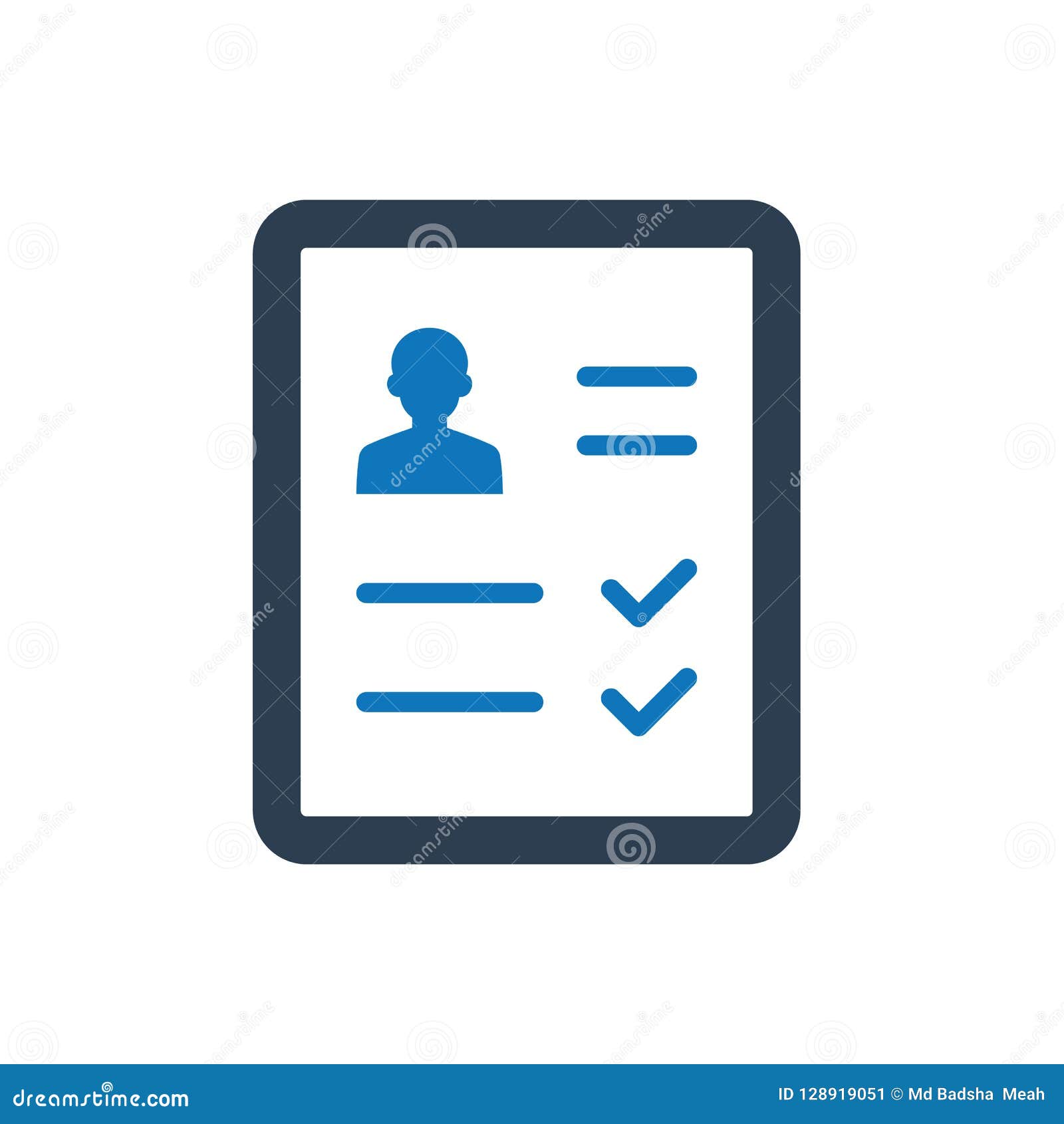 Personal Portfolio Icon stock vector. Illustration of vitae - 128919051