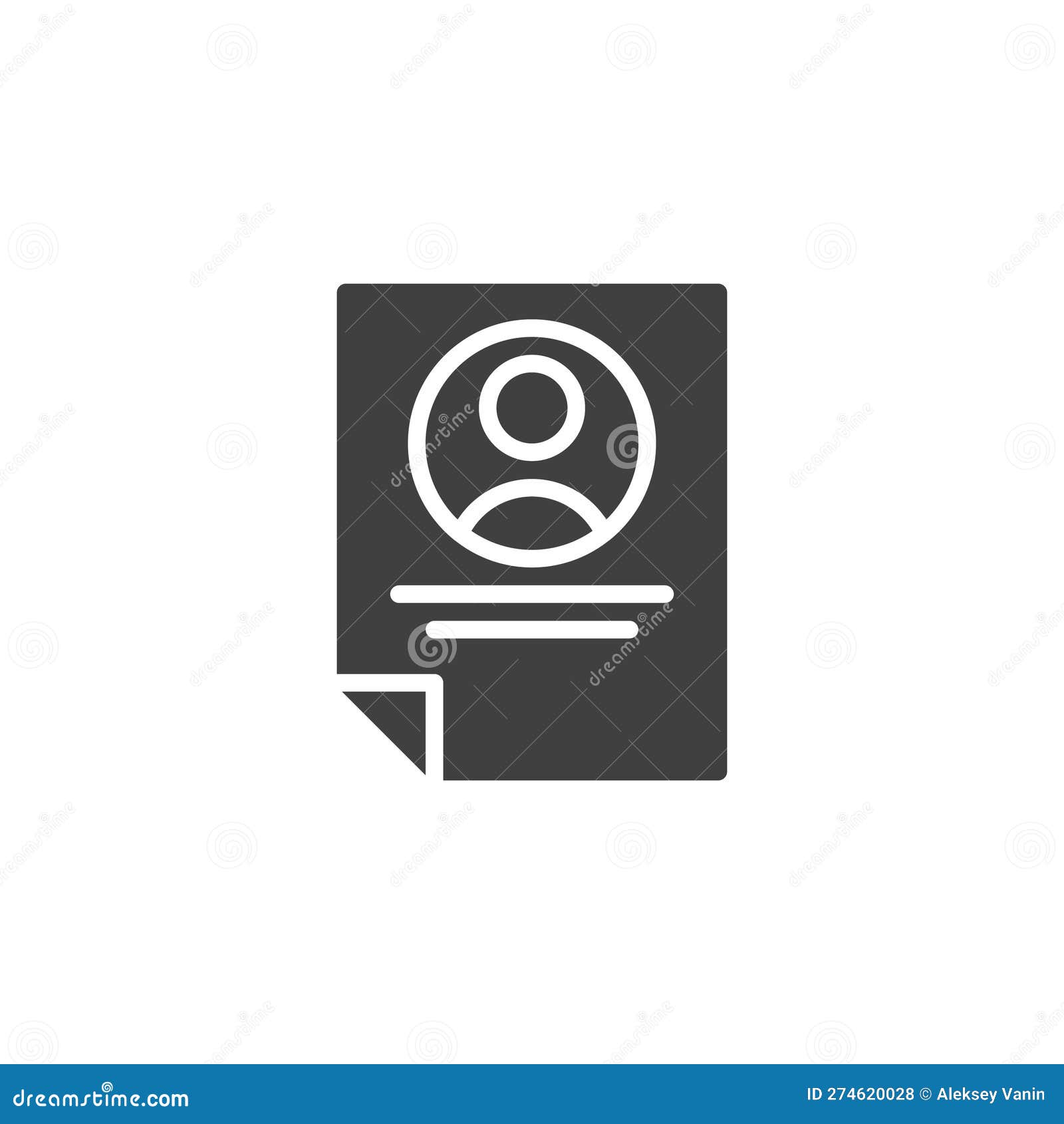 Personal Profile Vector Icon Stock Vector - Illustration of icon ...