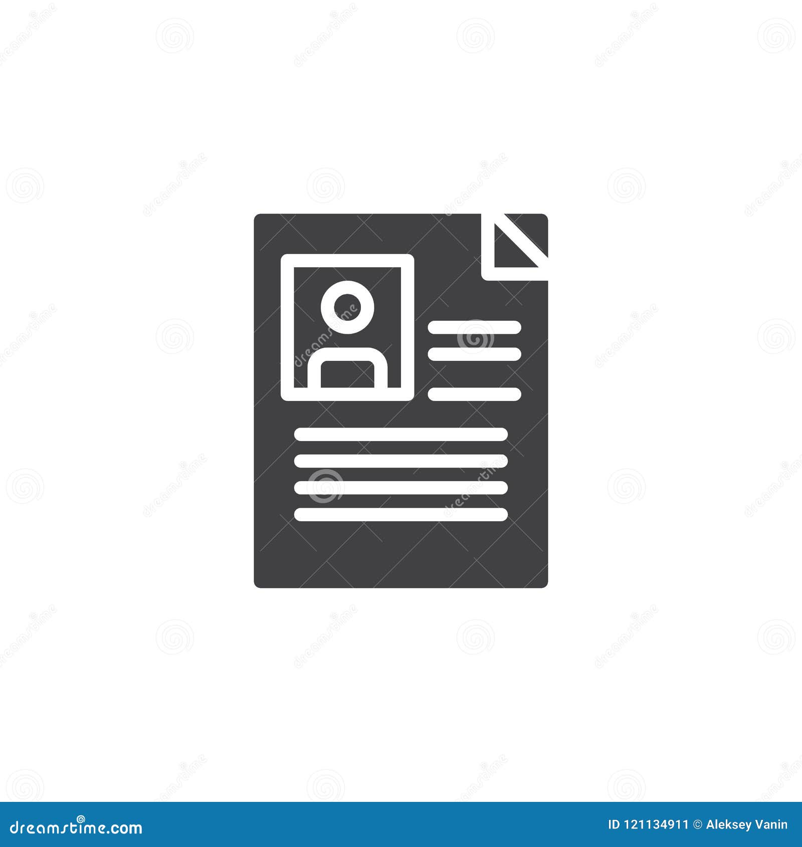 Personal Profile Vector Icon Stock Vector - Illustration of layout ...