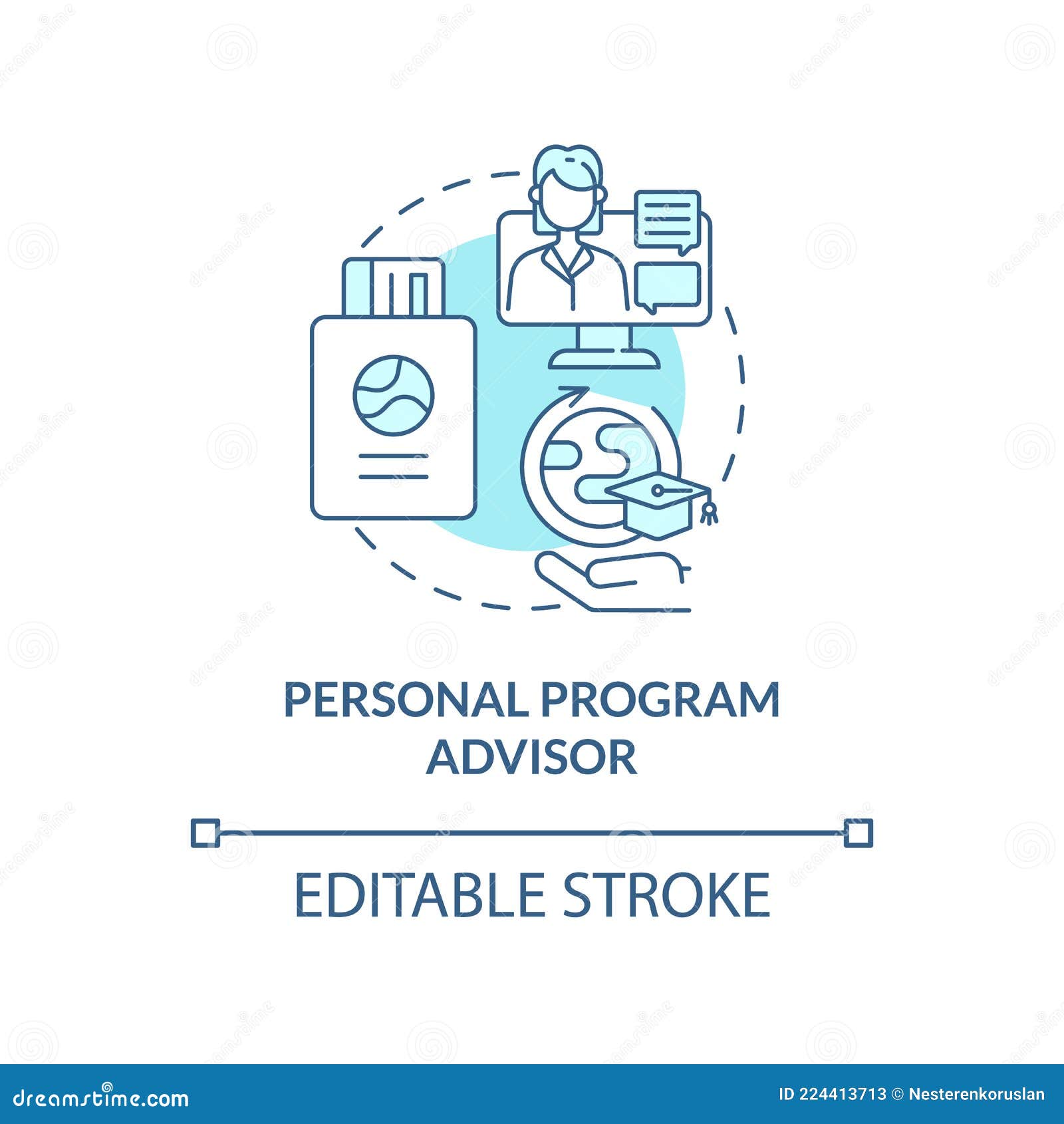 Program Coordination Line Icons Collection. Alignment, Communication ...