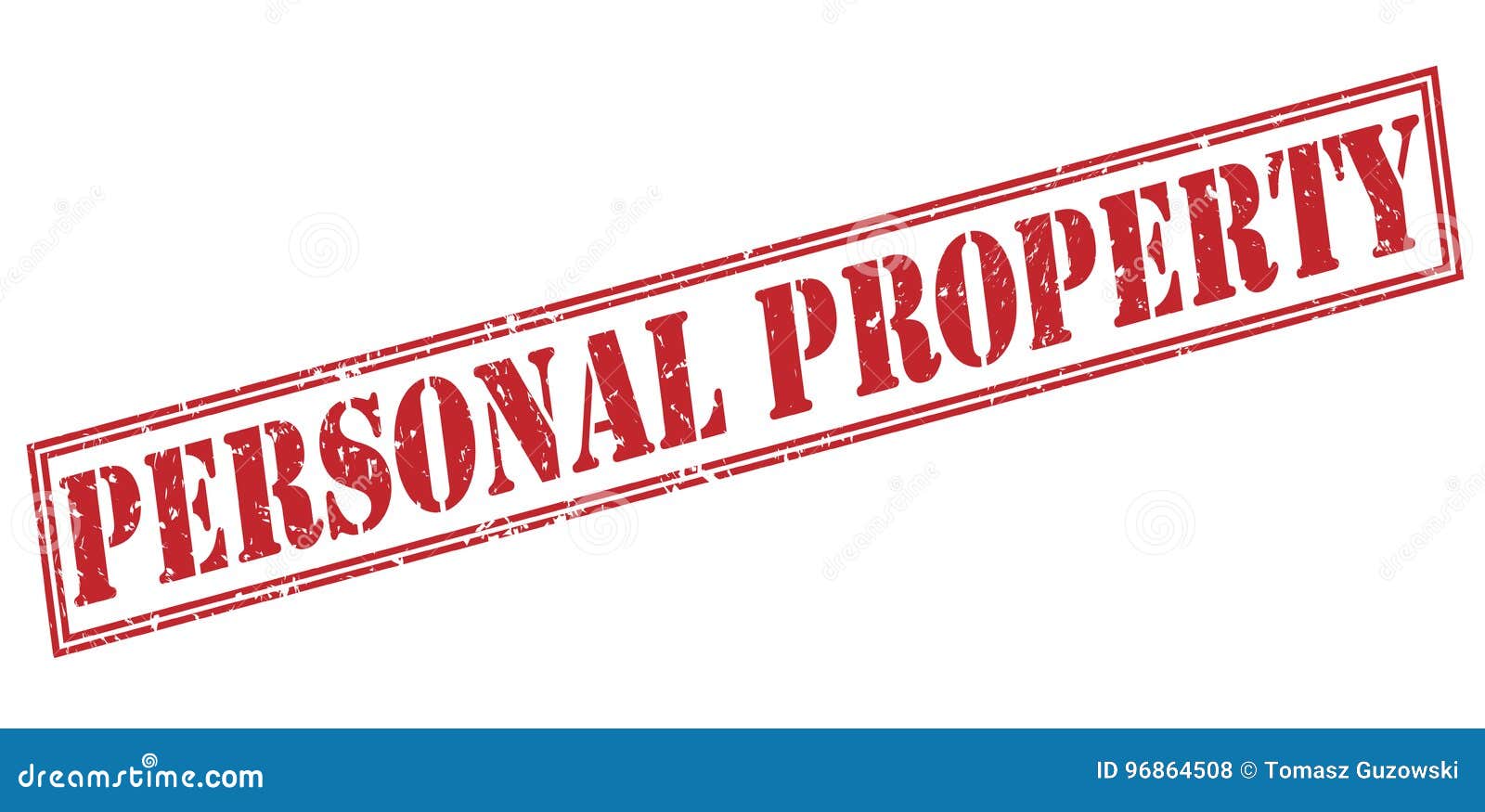 Personal Property Red Stamp Stock Illustration - Illustration of ...