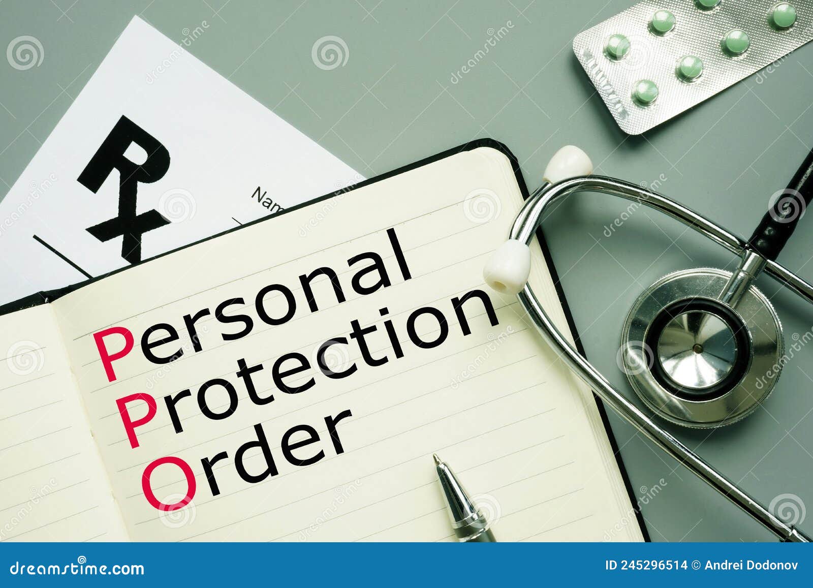 Personal Protection Order PPO is Shown on the Photo Using the Text ...