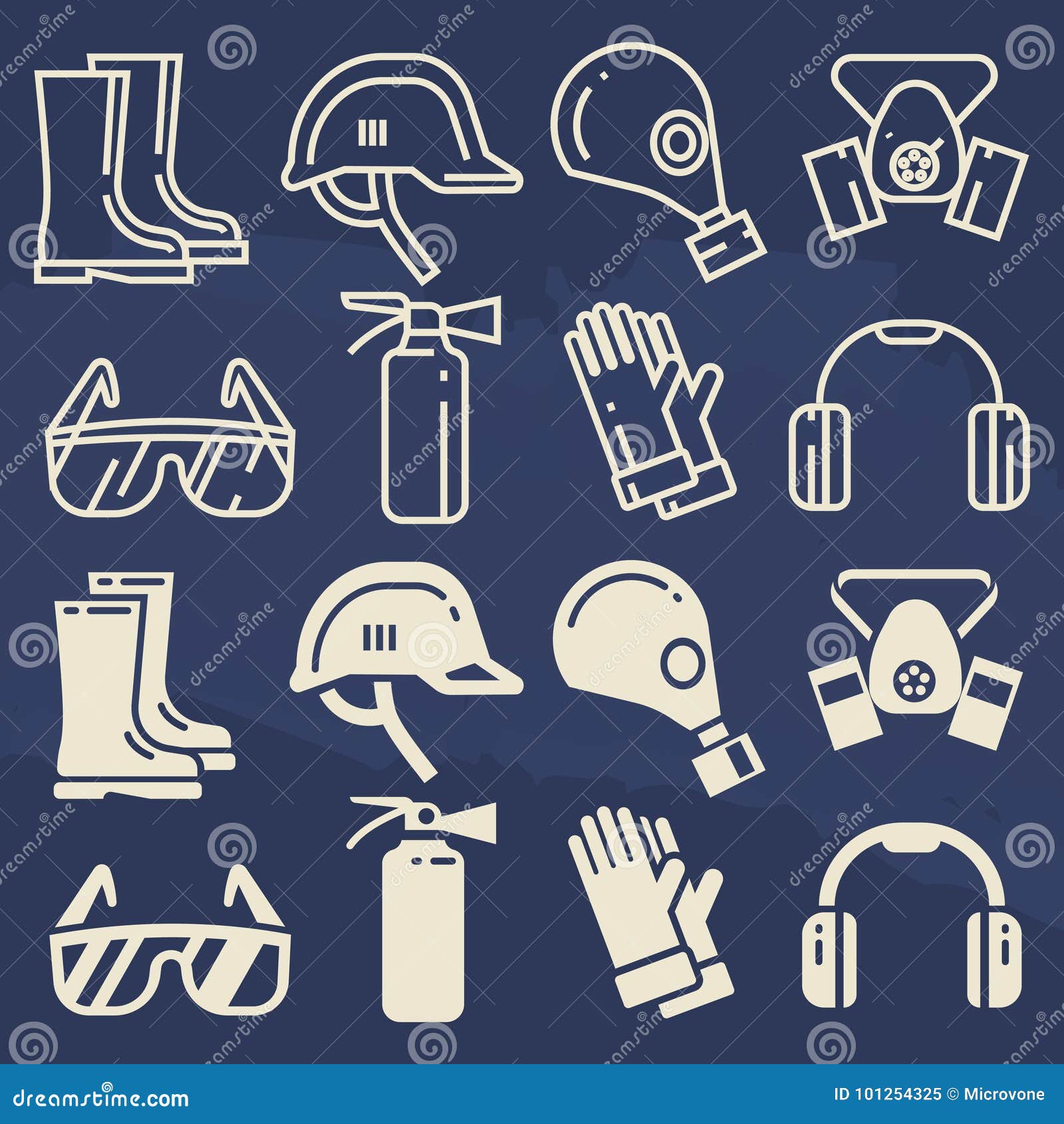 Work Protection Icon Set. Contains Editable Icons Work Safety Theme ... Work Protection Icon Set. Contains Editable Icons Work Safety Theme ...