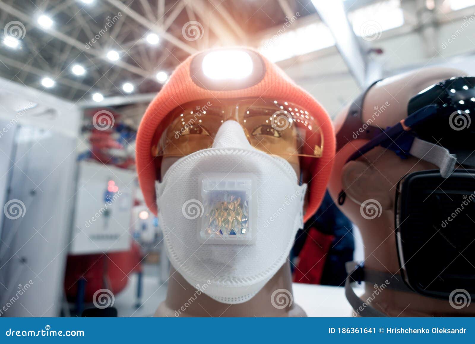 Personal Protective Equipment Mask for Hazardous Work Stock Image ...