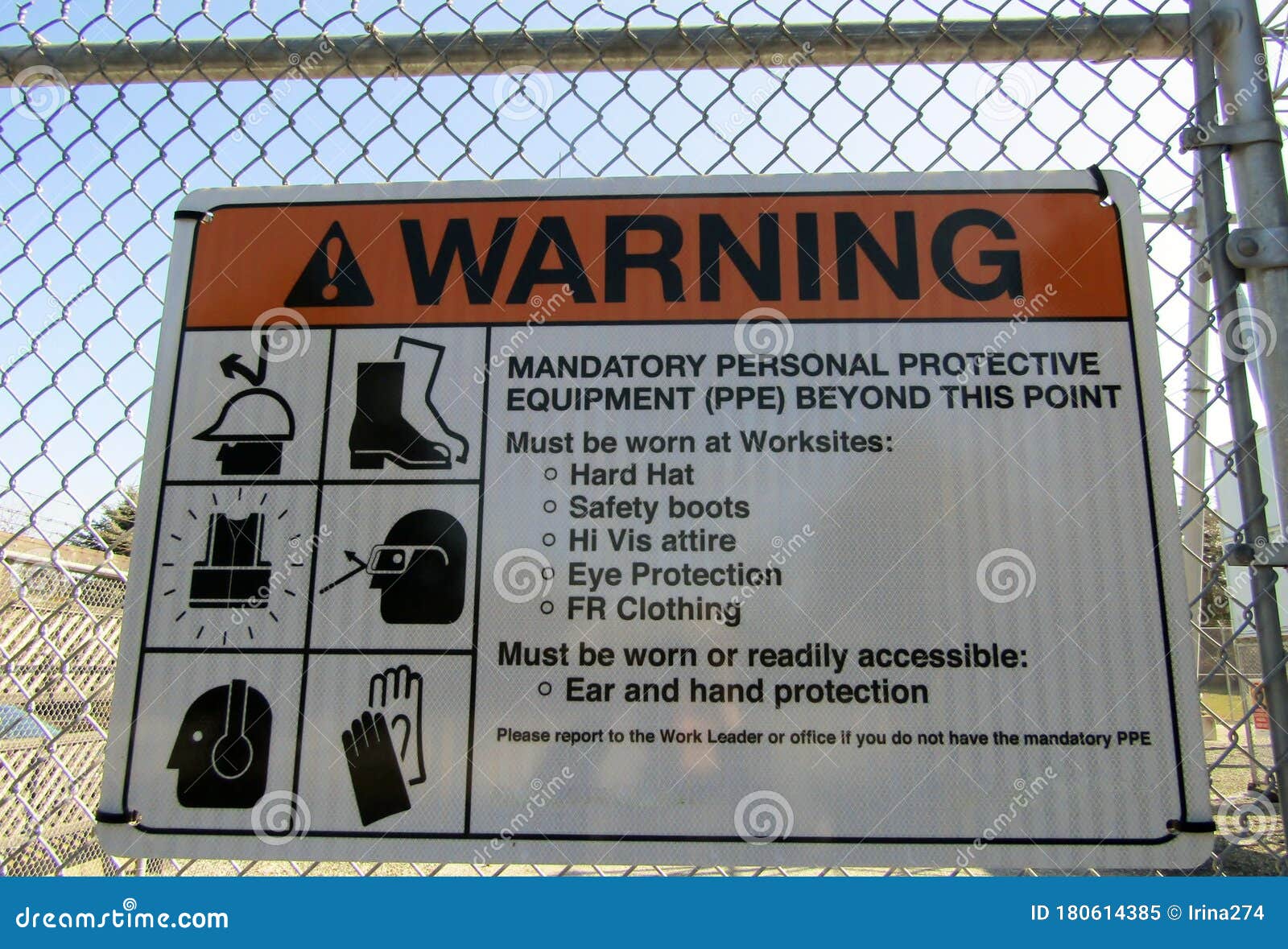 Personal Protective Equipment Ppe Required Beyond This Point Sign Stock