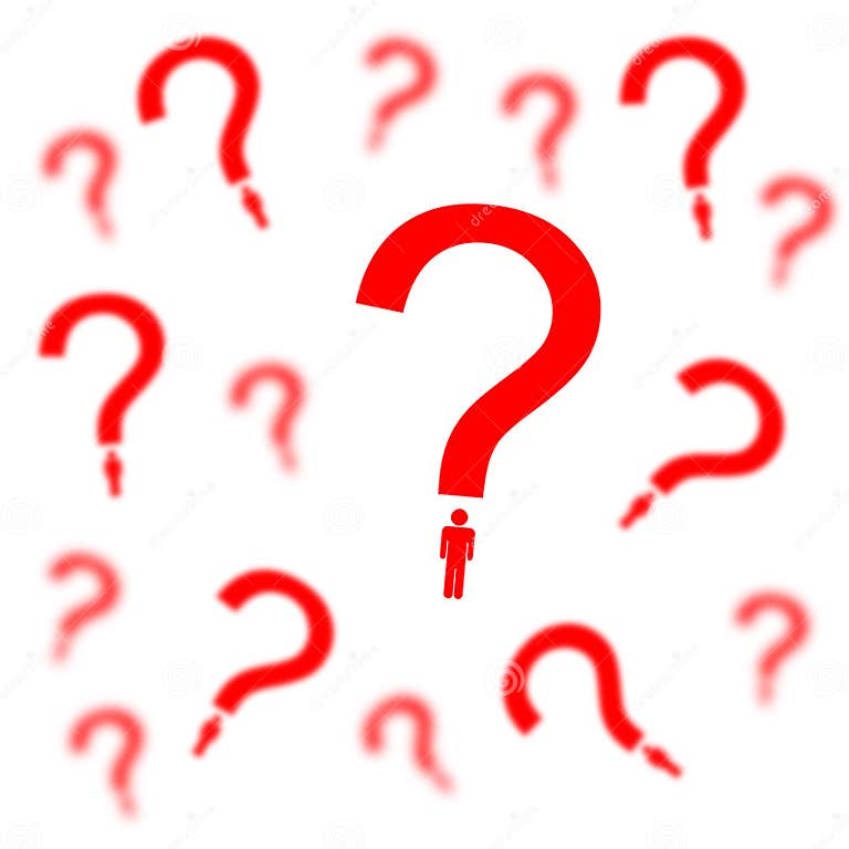 Personal questions stock illustration. Illustration of person - 16560826
