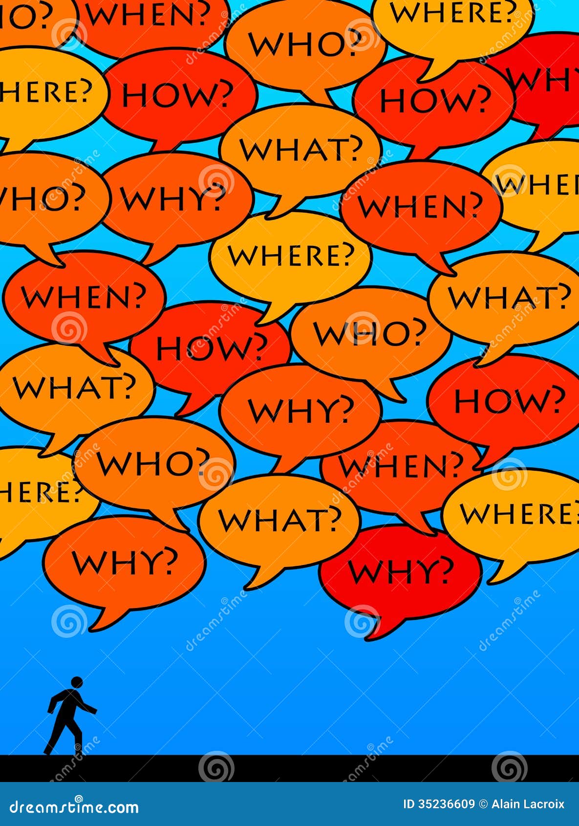 Personal questions stock illustration. Illustration of confusion - 35236609