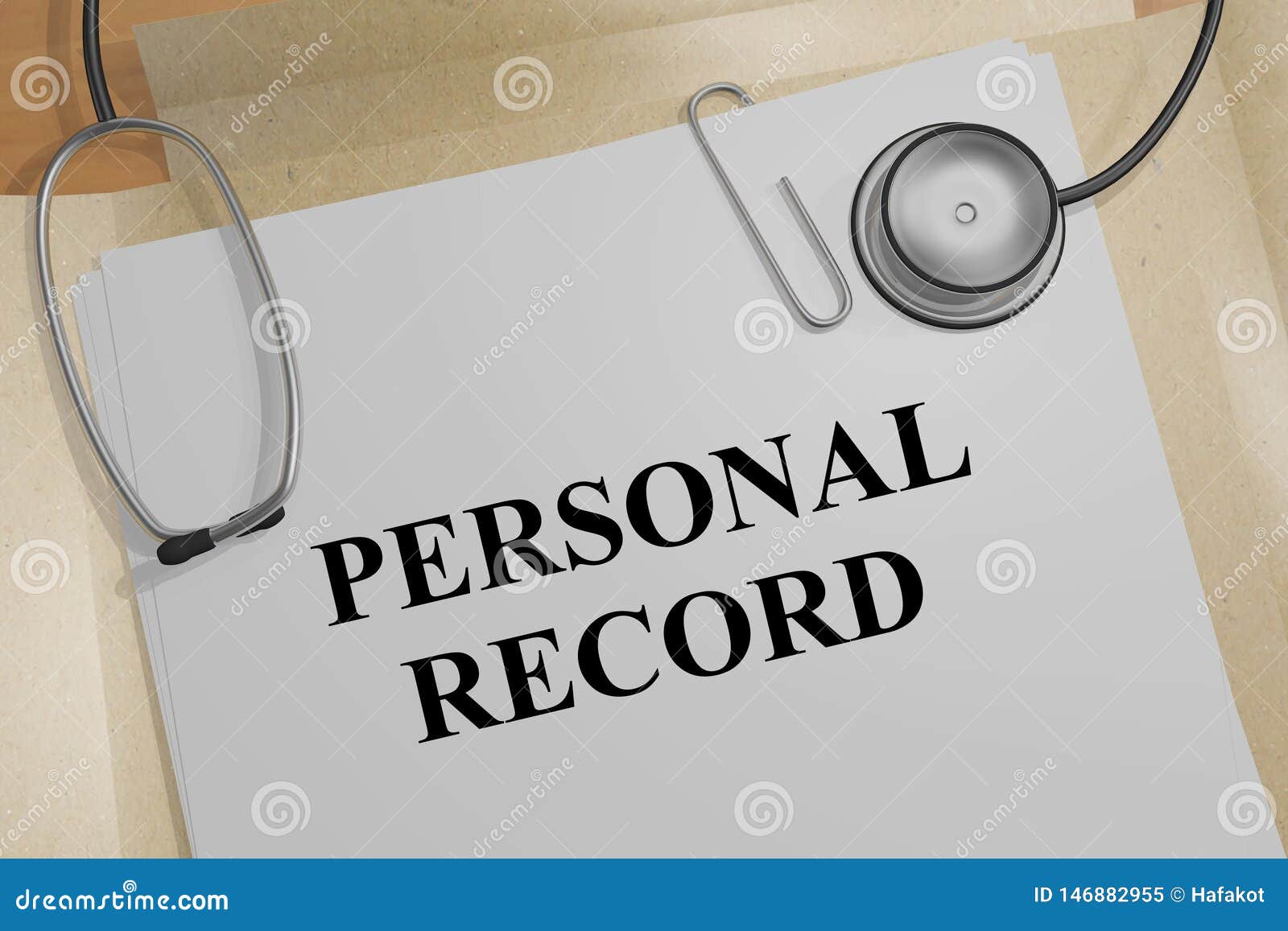PERSONAL RECORD concept stock illustration. Illustration of drawer ...