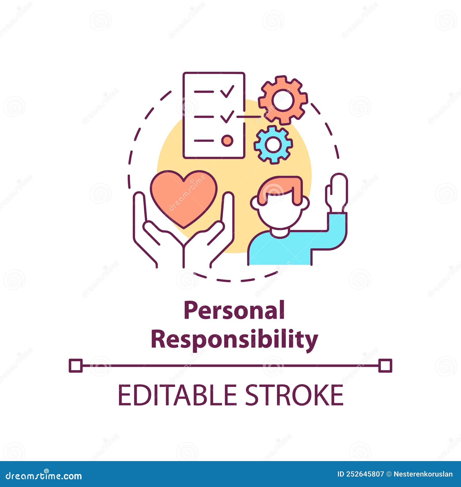 Personal Responsibility Concept Icon Cartoon Vector | CartoonDealer.com ...