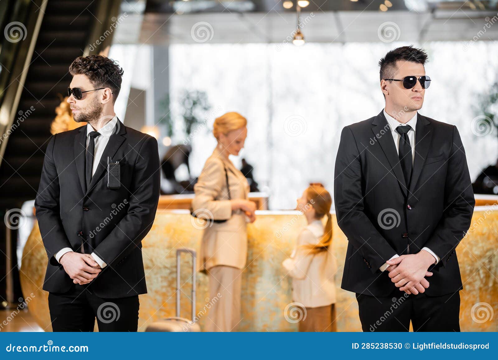 Personal Security, Handsome Bodyguards in Suits Stock Photo - Image of ...