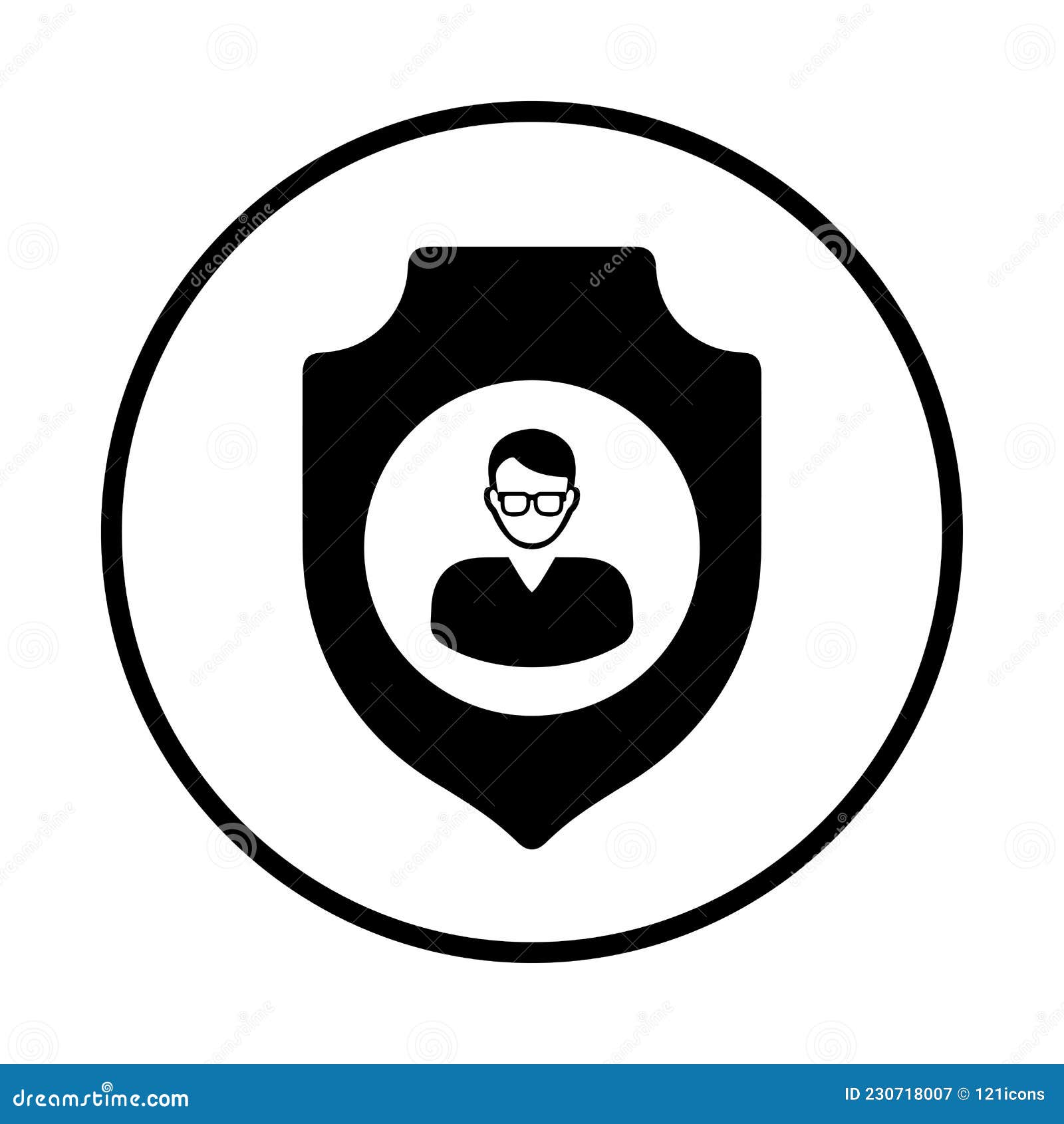 Personal, Security Icon. Black Vector Graphics Stock Vector ...