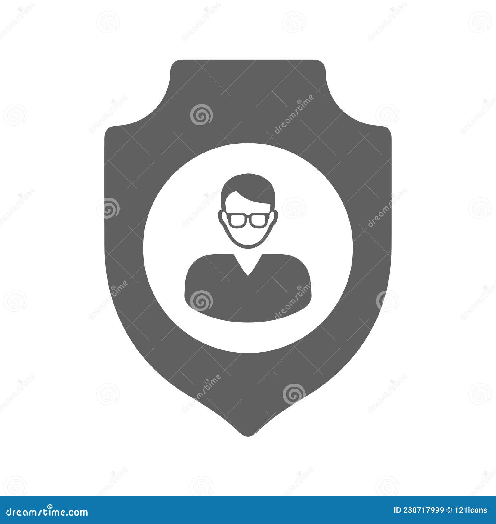 Personal, Security Icon. Gray Vector Graphics Stock Vector ...