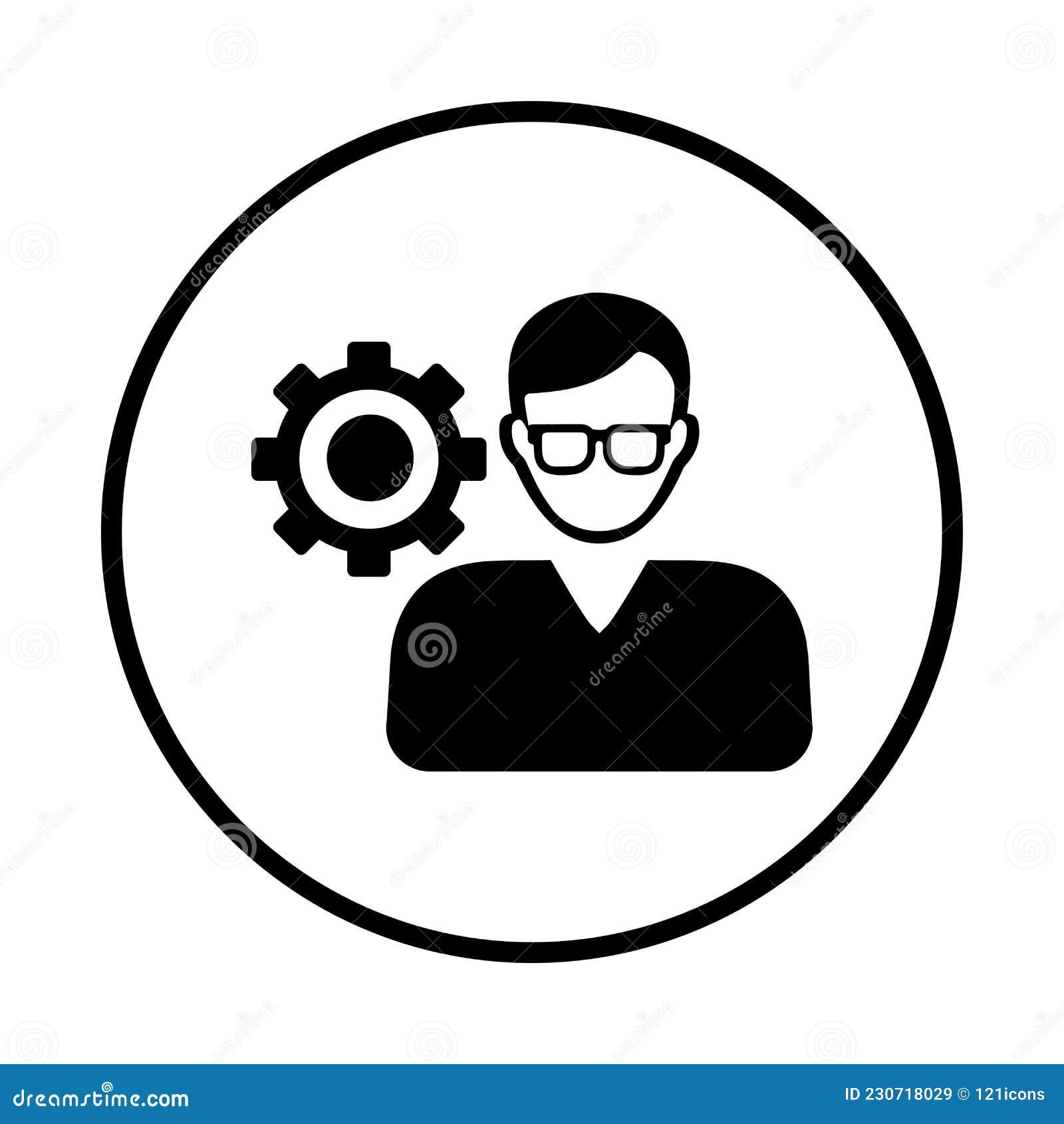 Personal, Settings Icon. Black Vector Graphics Stock Vector ...