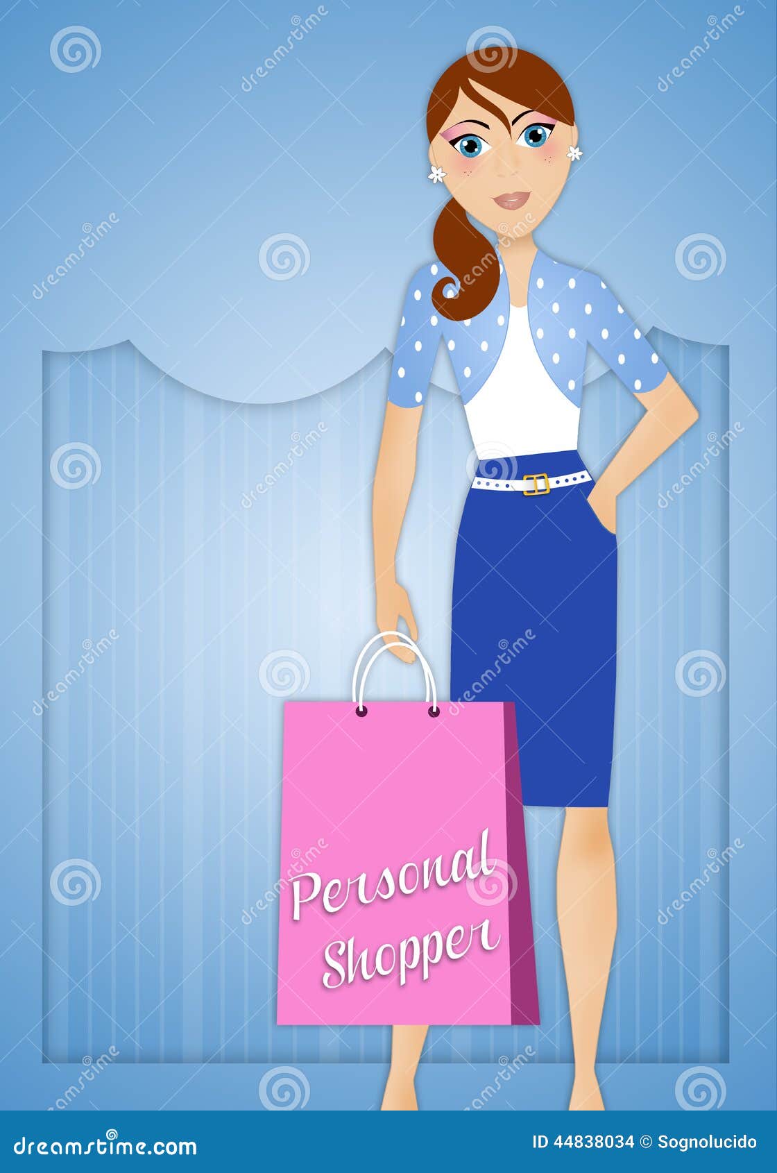 Personal shopper stock illustration. Illustration of lifestyle - 44838034
