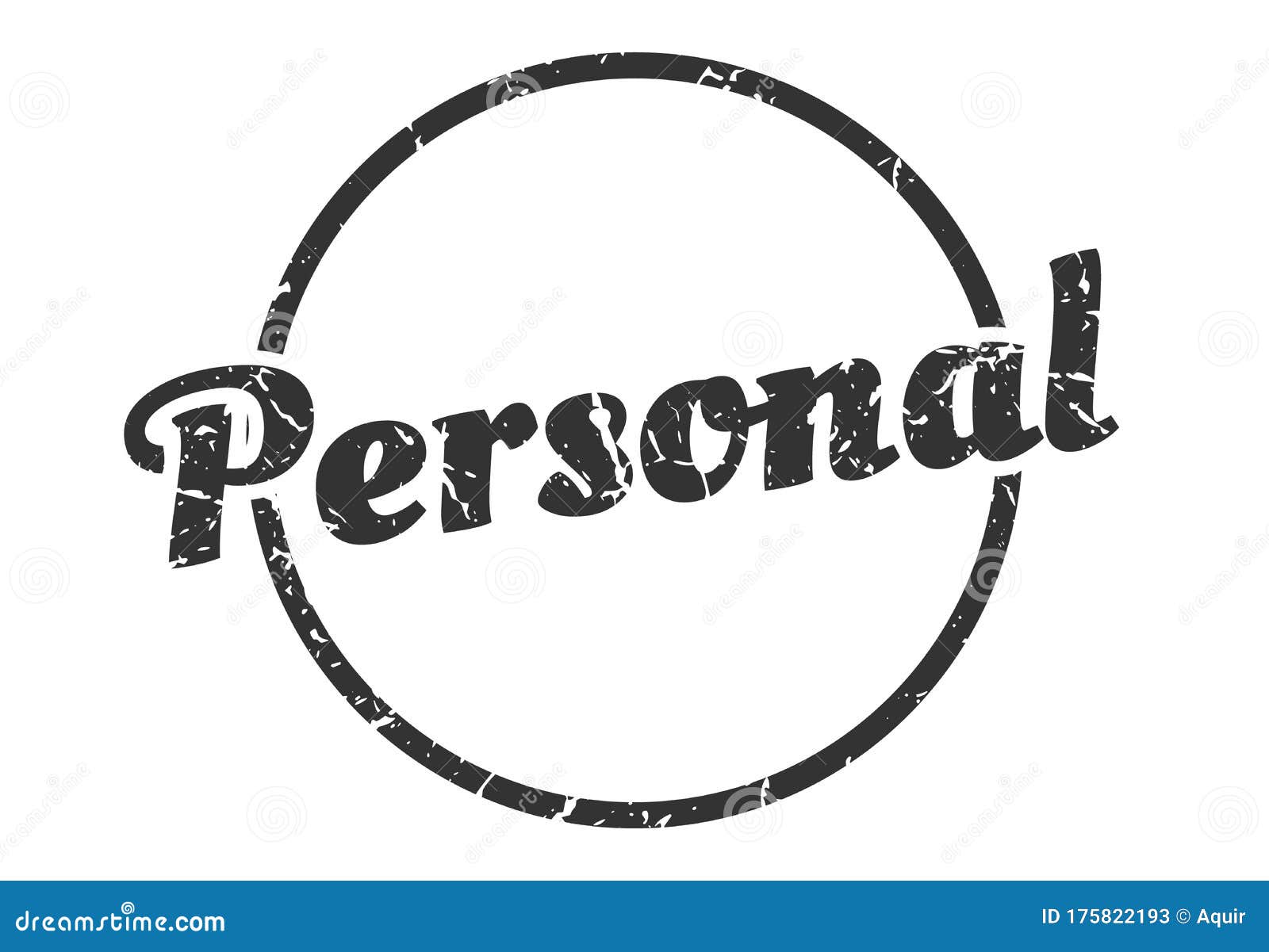 Personal Sign. Personal Round Vintage Stamp Stock Vector - Illustration ...