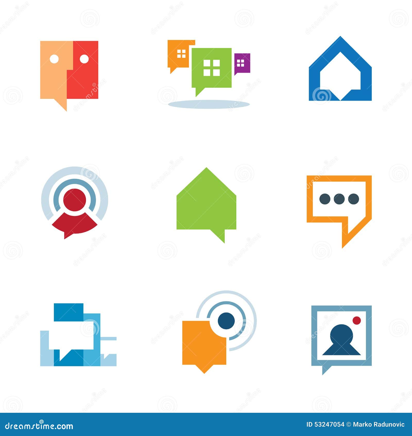 Personal Social Community Conversation on Internet Network Chat Logo ...