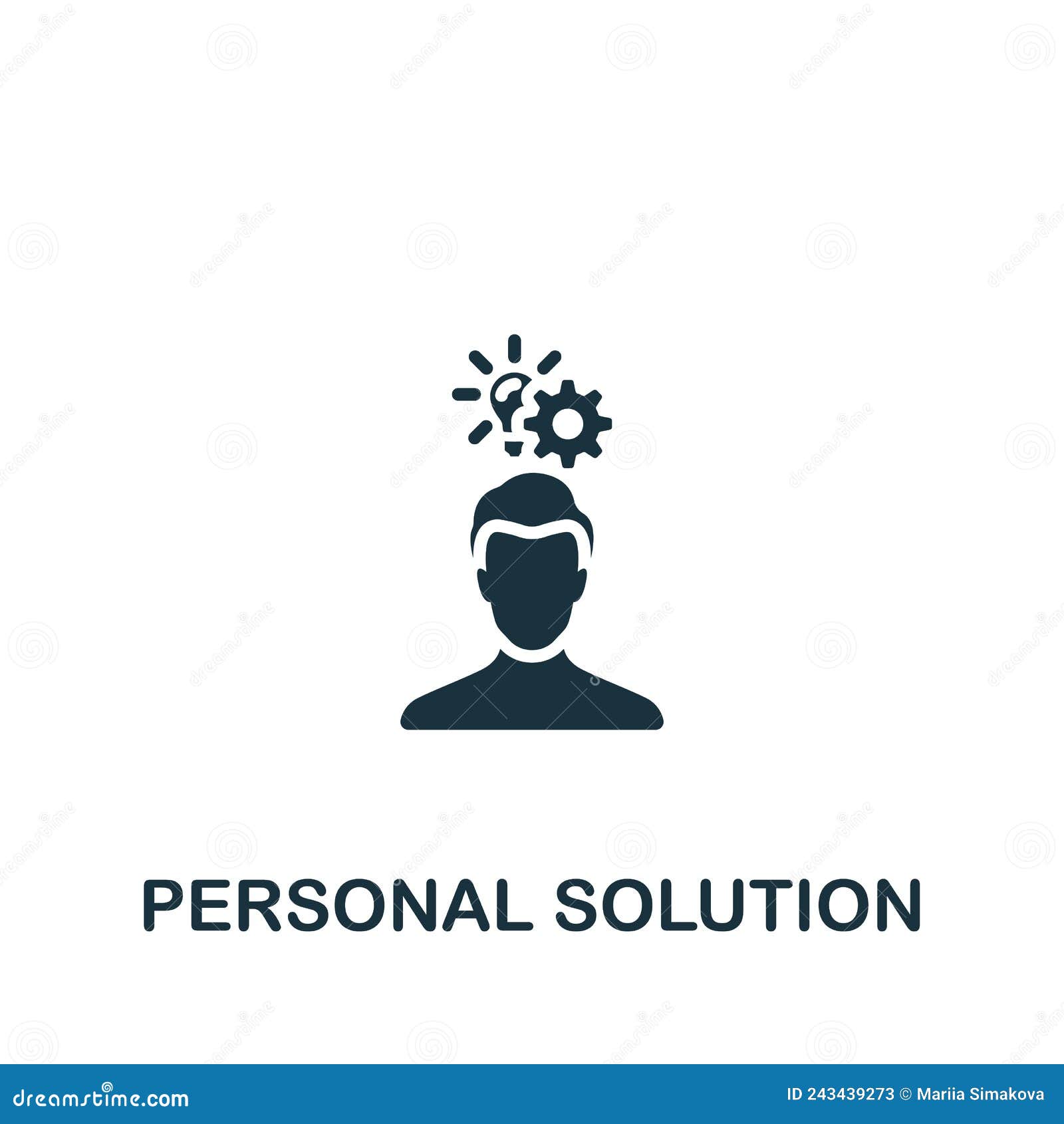 Personal Solution Icon. Monochrome Simple Icon for Templates, Web ...