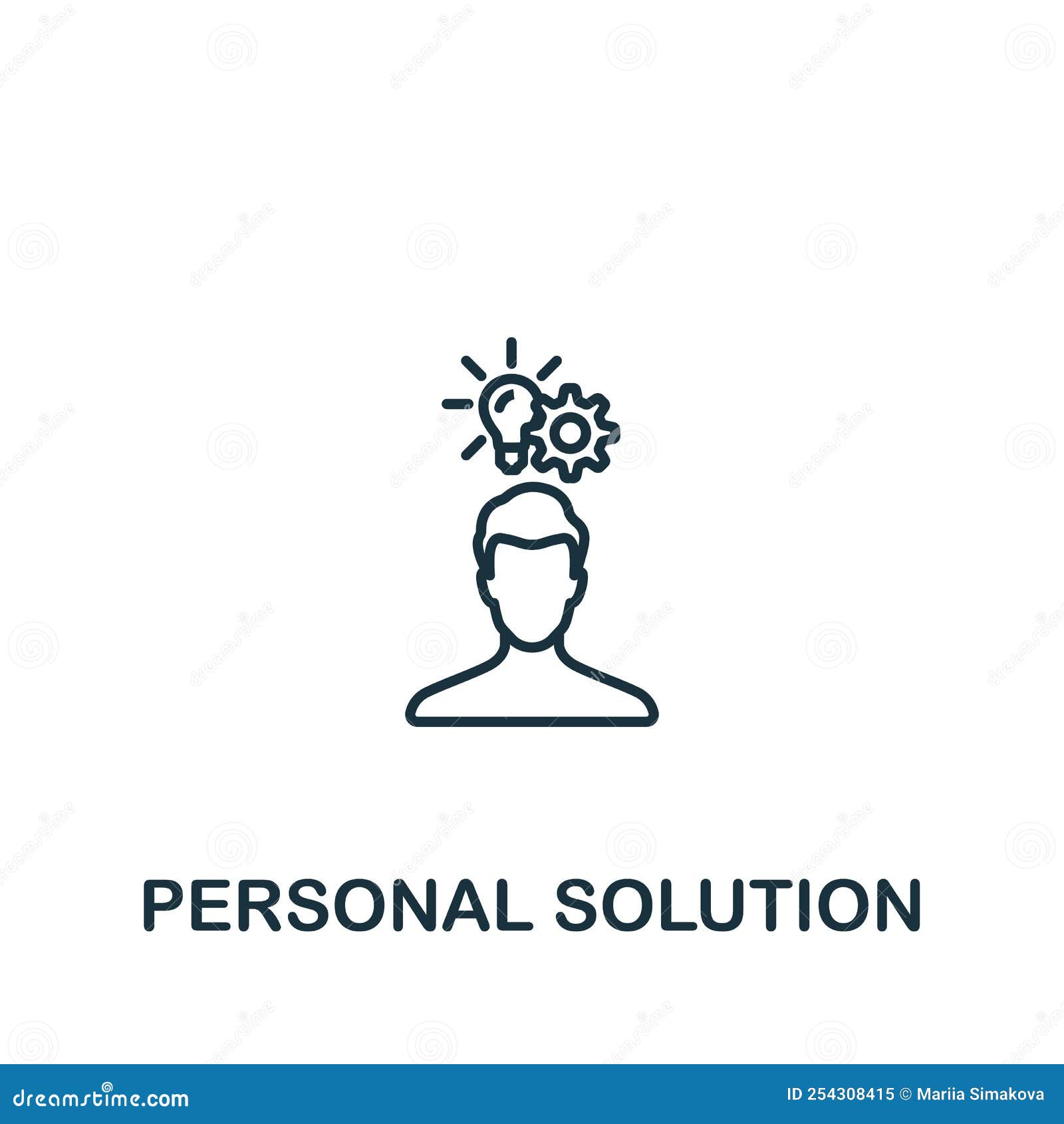 Personal Solution Icon. Line Simple Icon for Templates, Web Design and ...