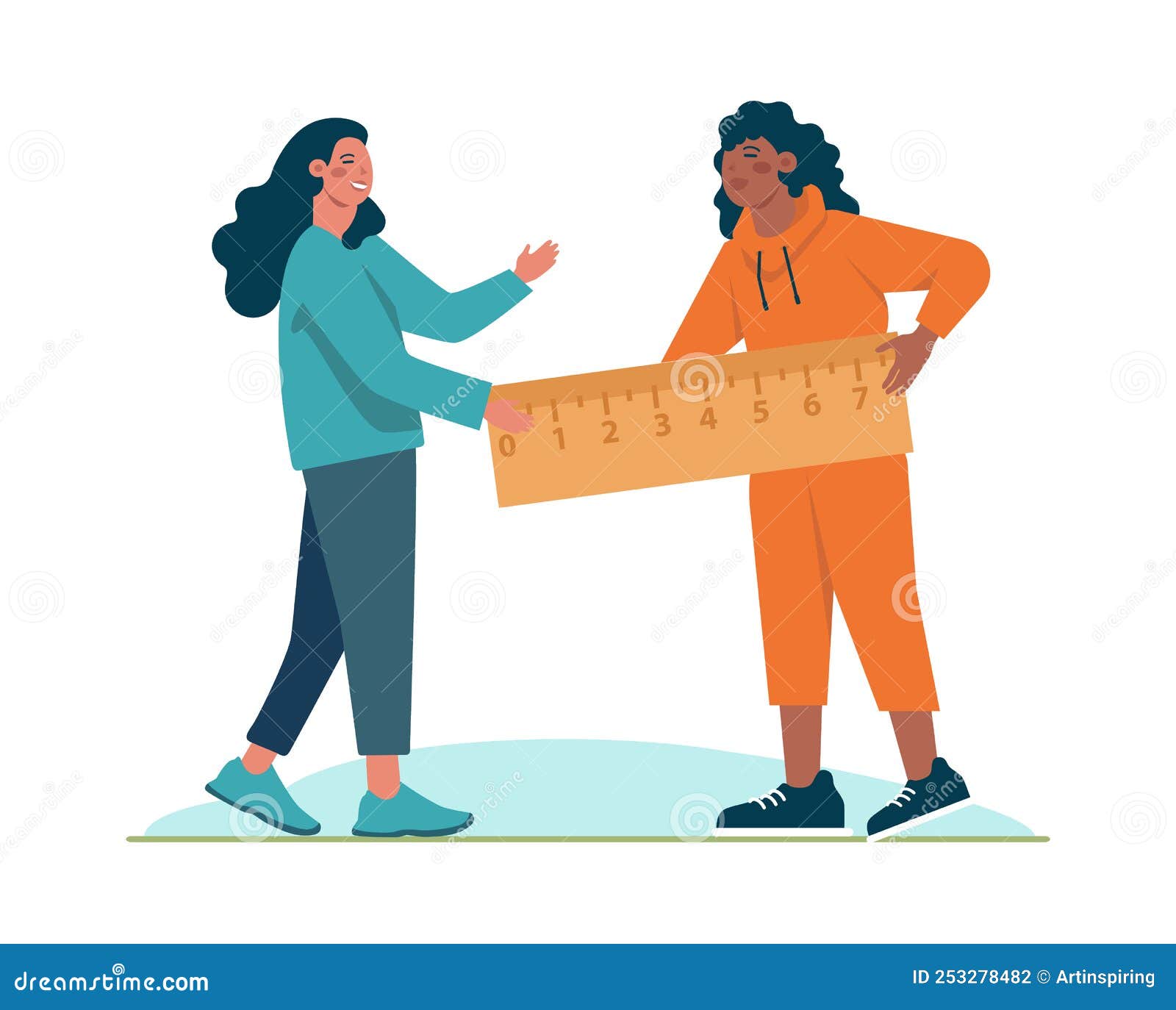 Personal Space Concept. Characters Setting, Protecting And Violating ...