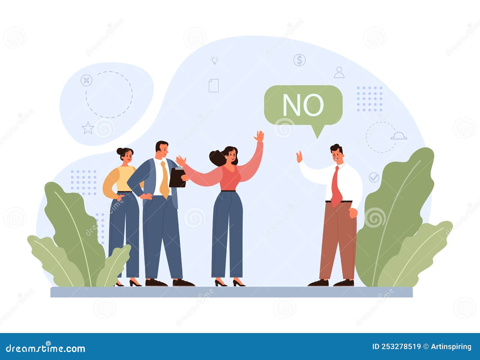 Personal Space Concept. Characters Setting, Protecting And Violating ...