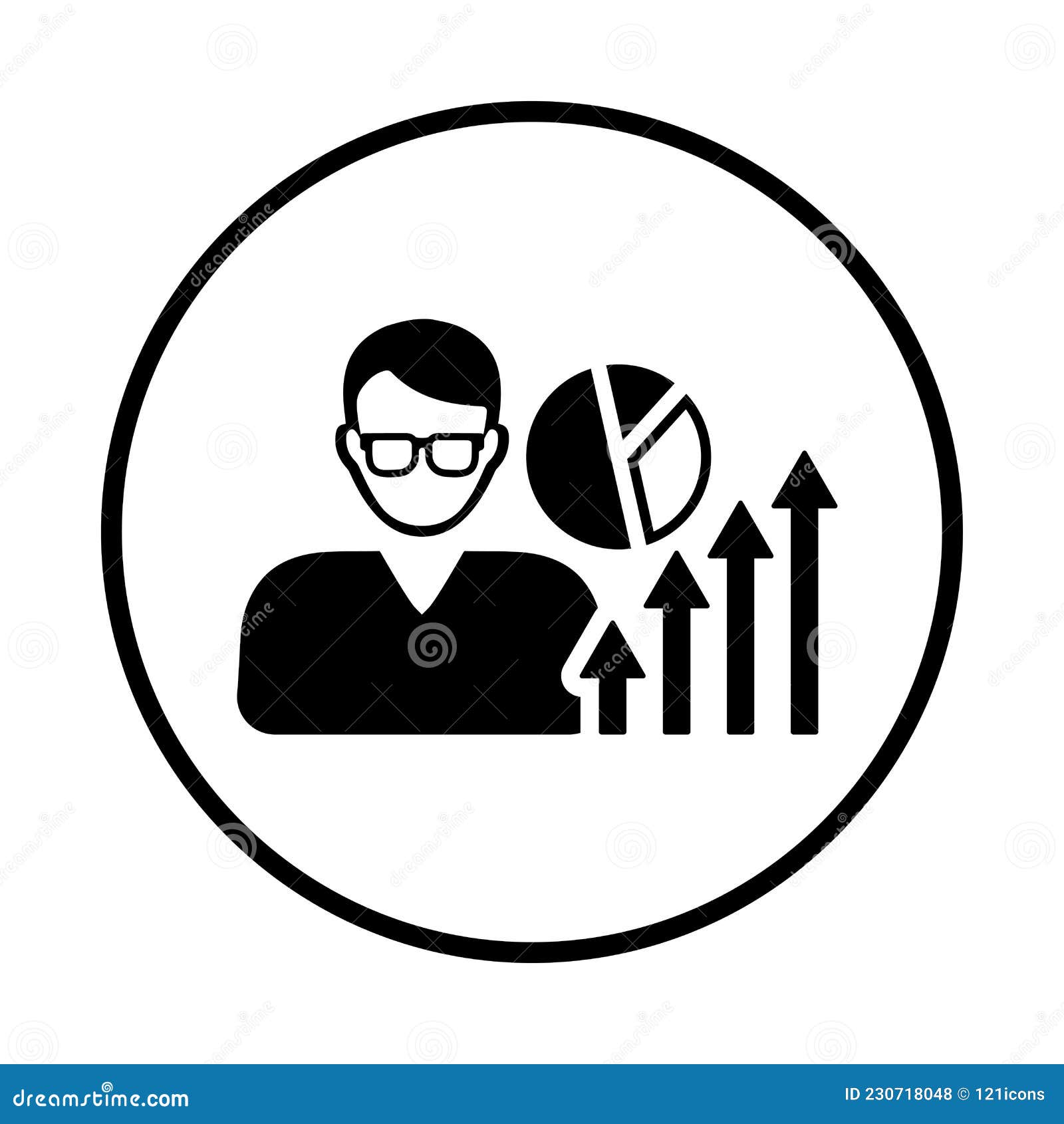 Personal, Statistics, Analysis Icon. Black Vector Graphics Stock Vector ...