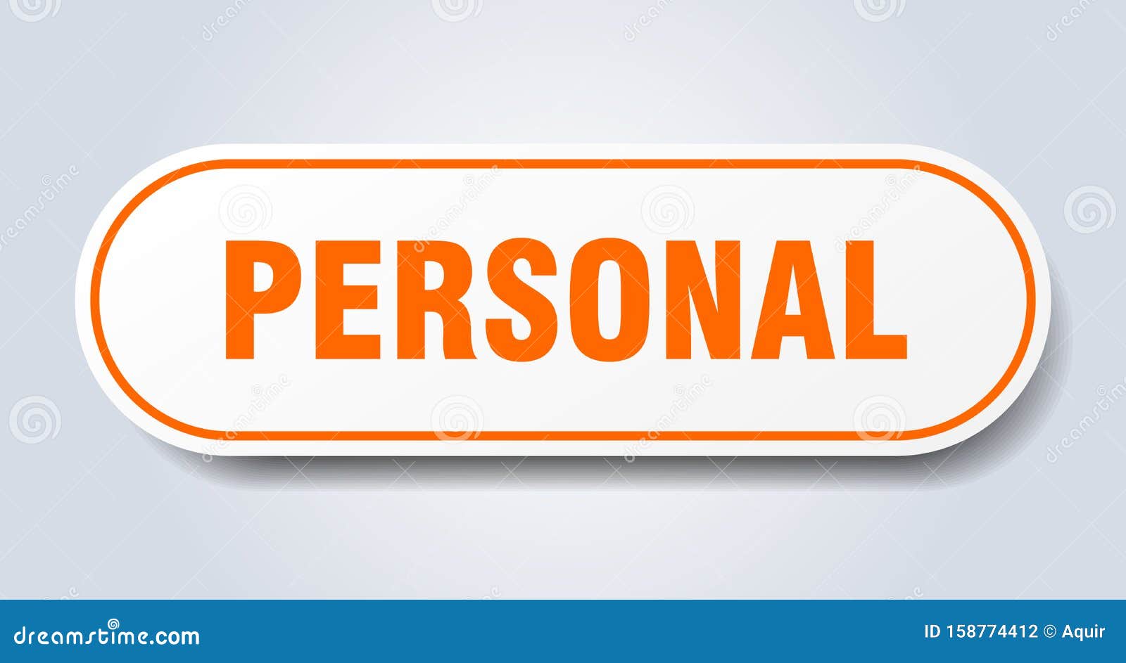 Personal sticker. stock vector. Illustration of seal - 158774412