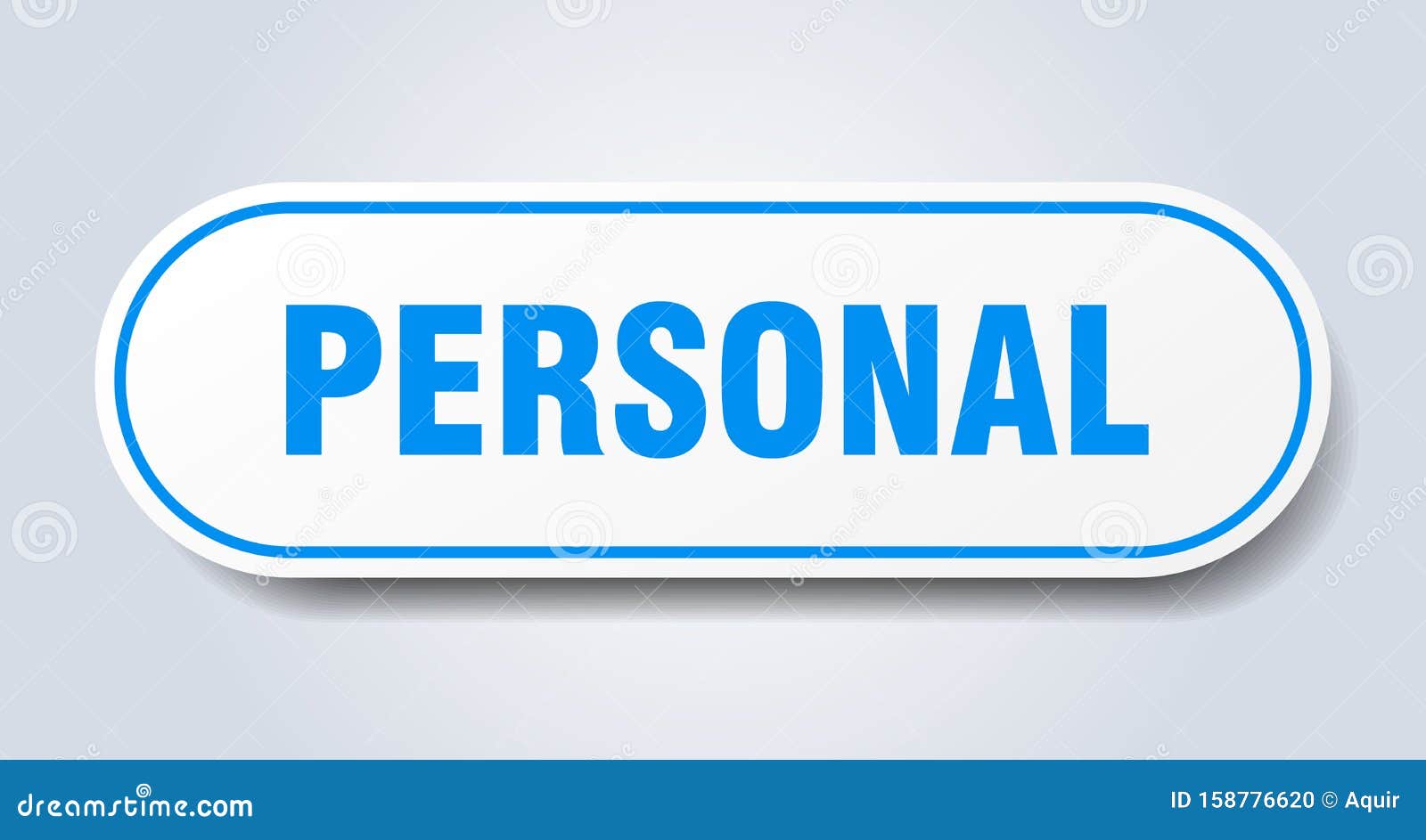 Personal sticker. stock vector. Illustration of stamp - 158776620