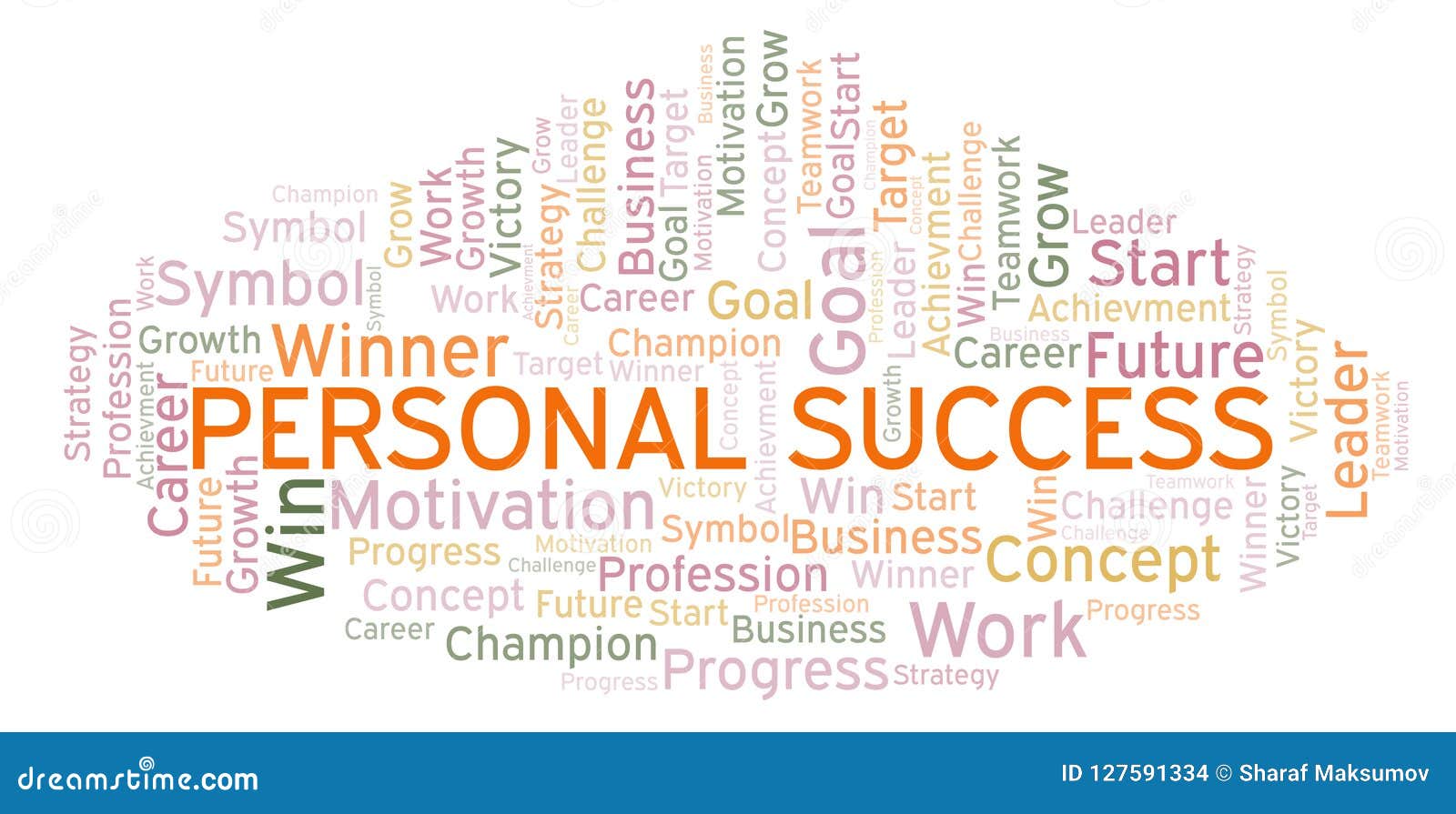 Personal Success Word Cloud. Stock Illustration - Illustration of ...