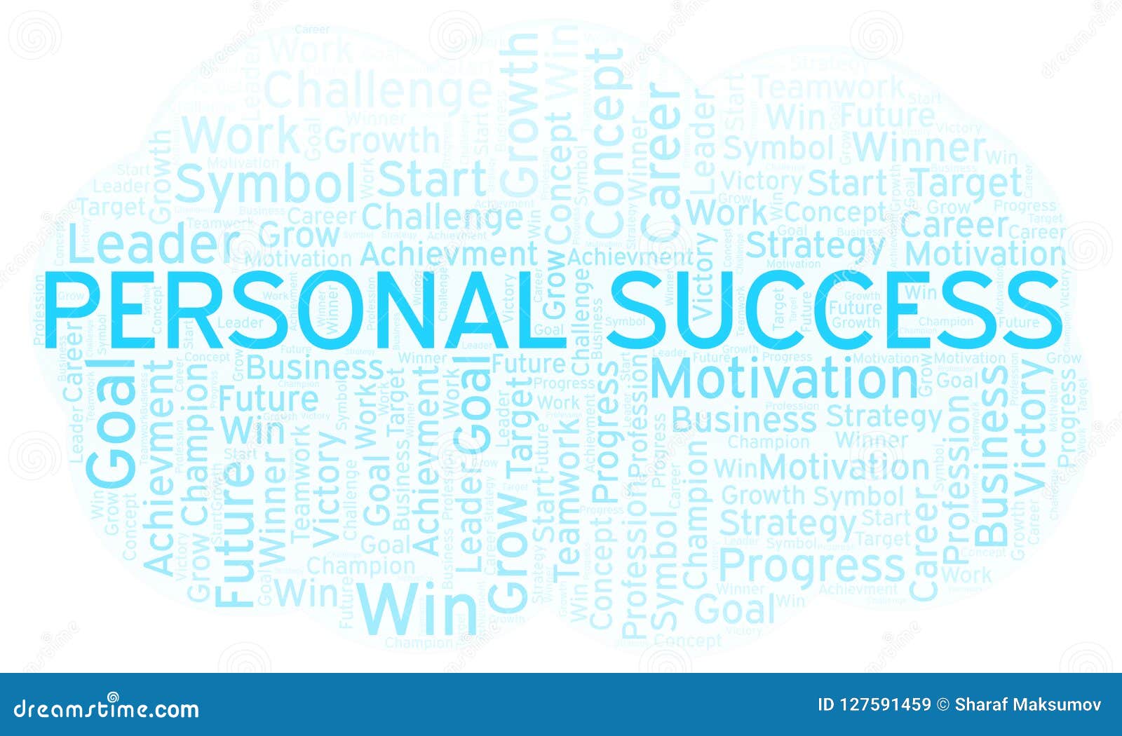 Personal Success Word Cloud. Stock Illustration - Illustration of goal ...