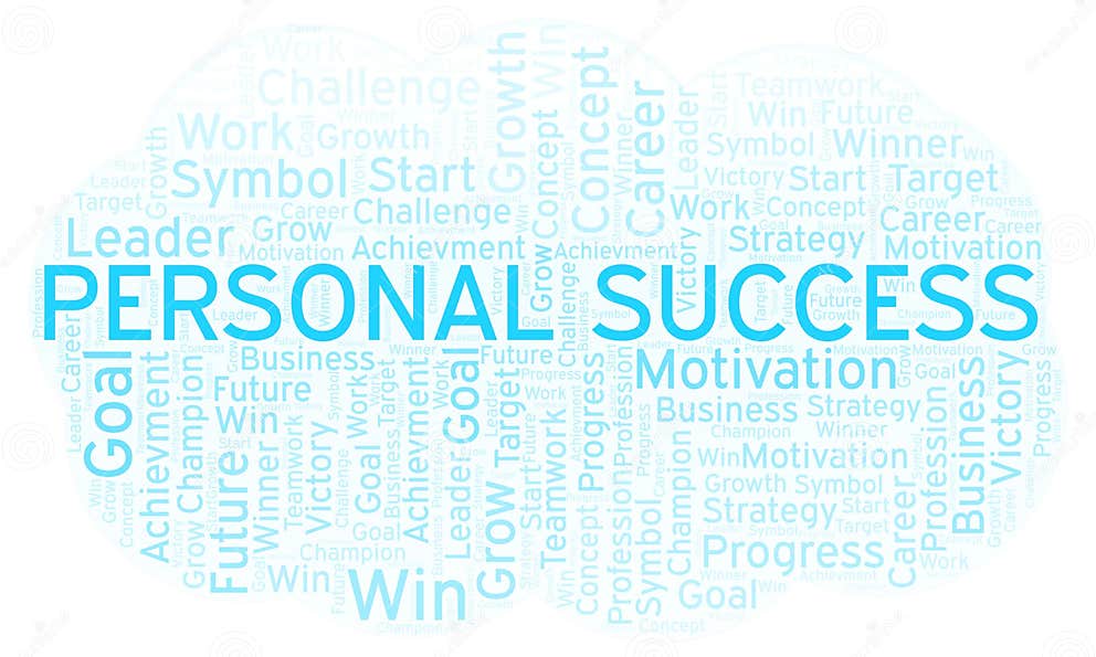 Personal Success Word Cloud. Stock Illustration - Illustration of goal ...