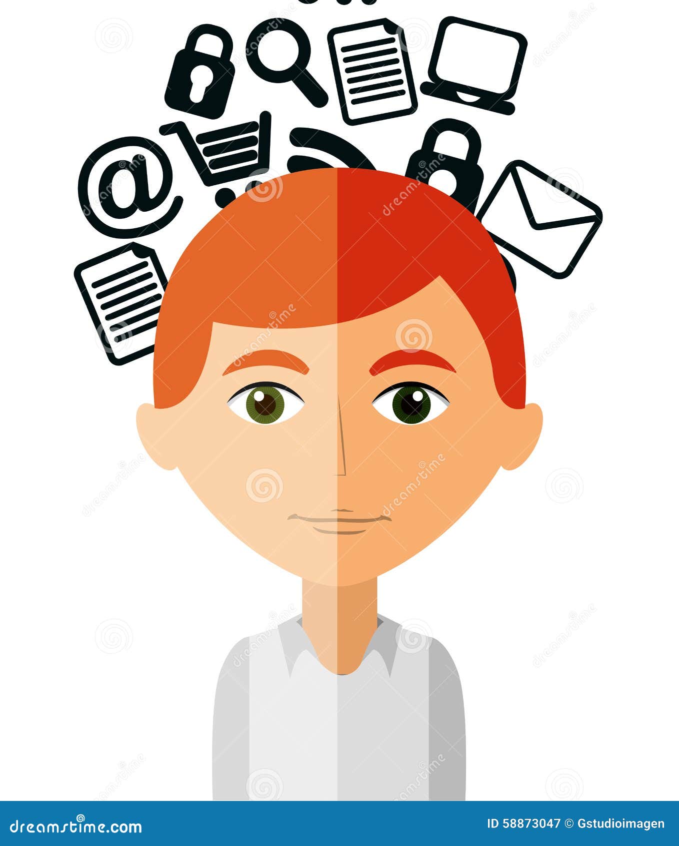 Personal thought stock vector. Illustration of icon, creative - 58873047