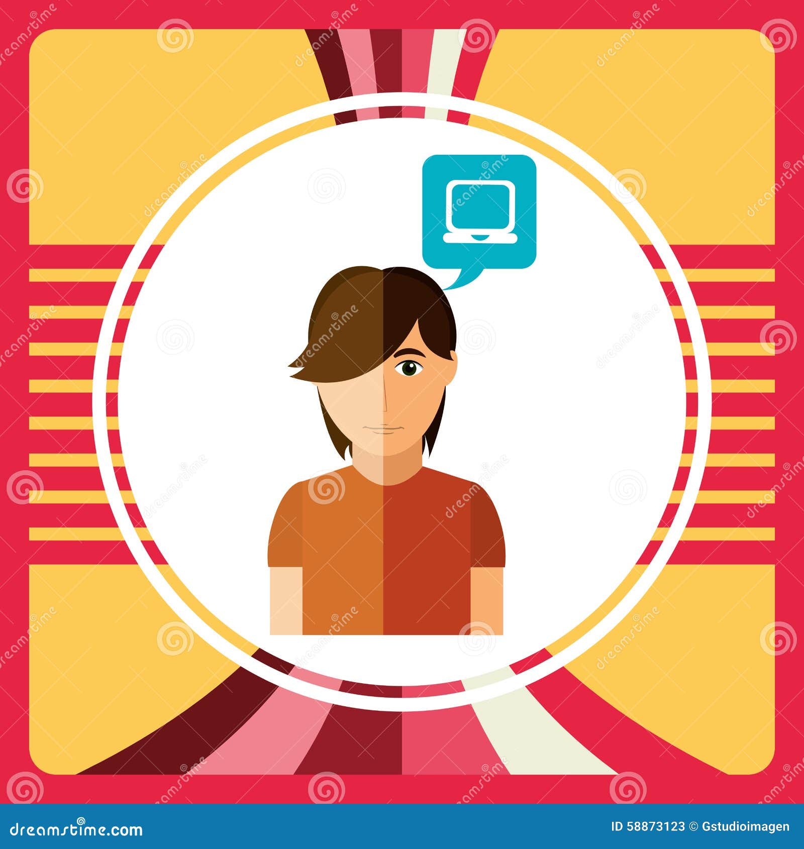 Personal thought stock vector. Illustration of symbol - 58873123